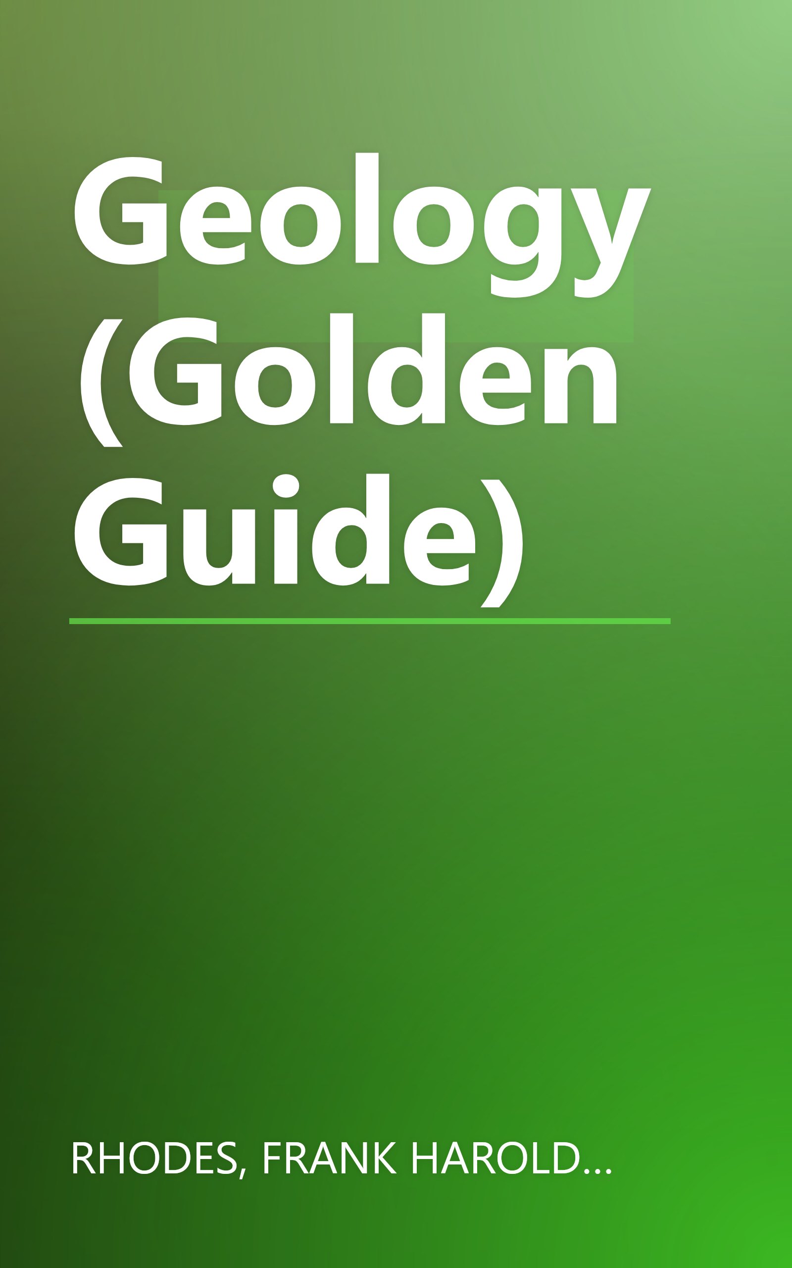 Geology (Golden Guide) book cover