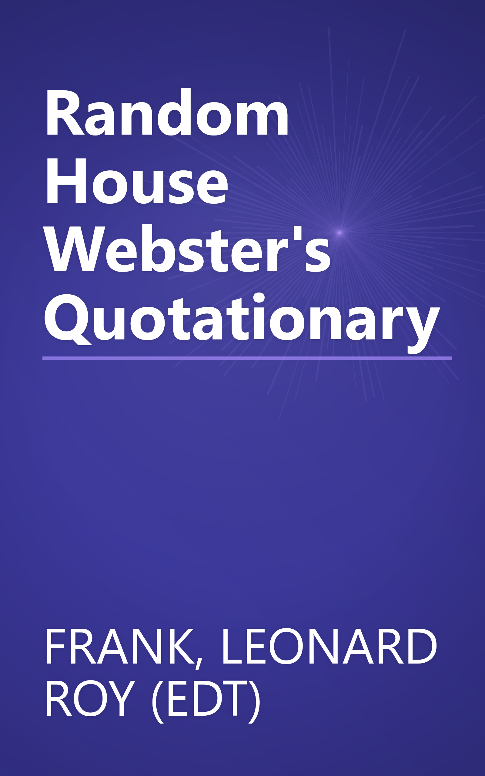 Random House Webster's Quotationary book cover