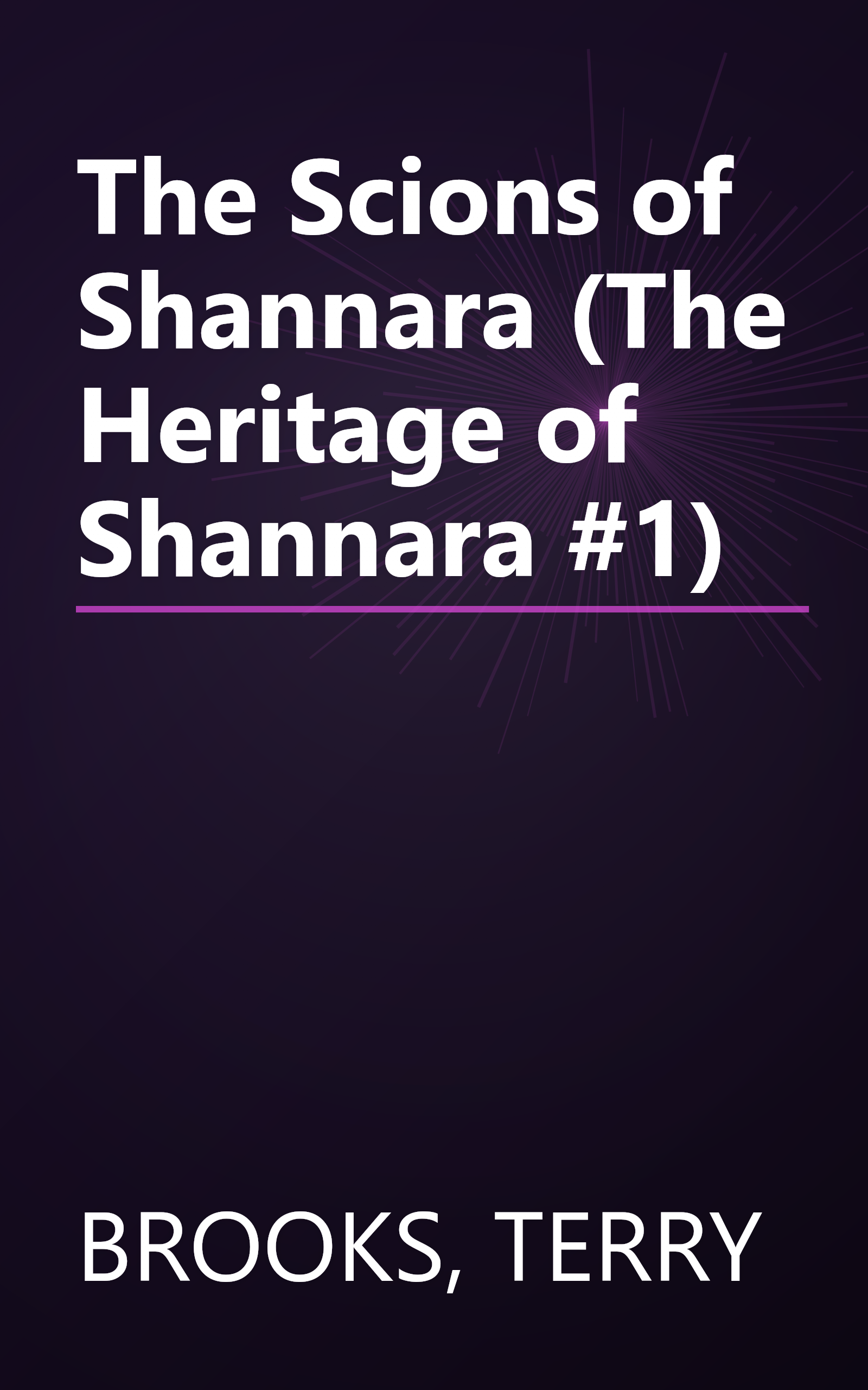 The Scions of Shannara (The Heritage of Shannara #1) book cover