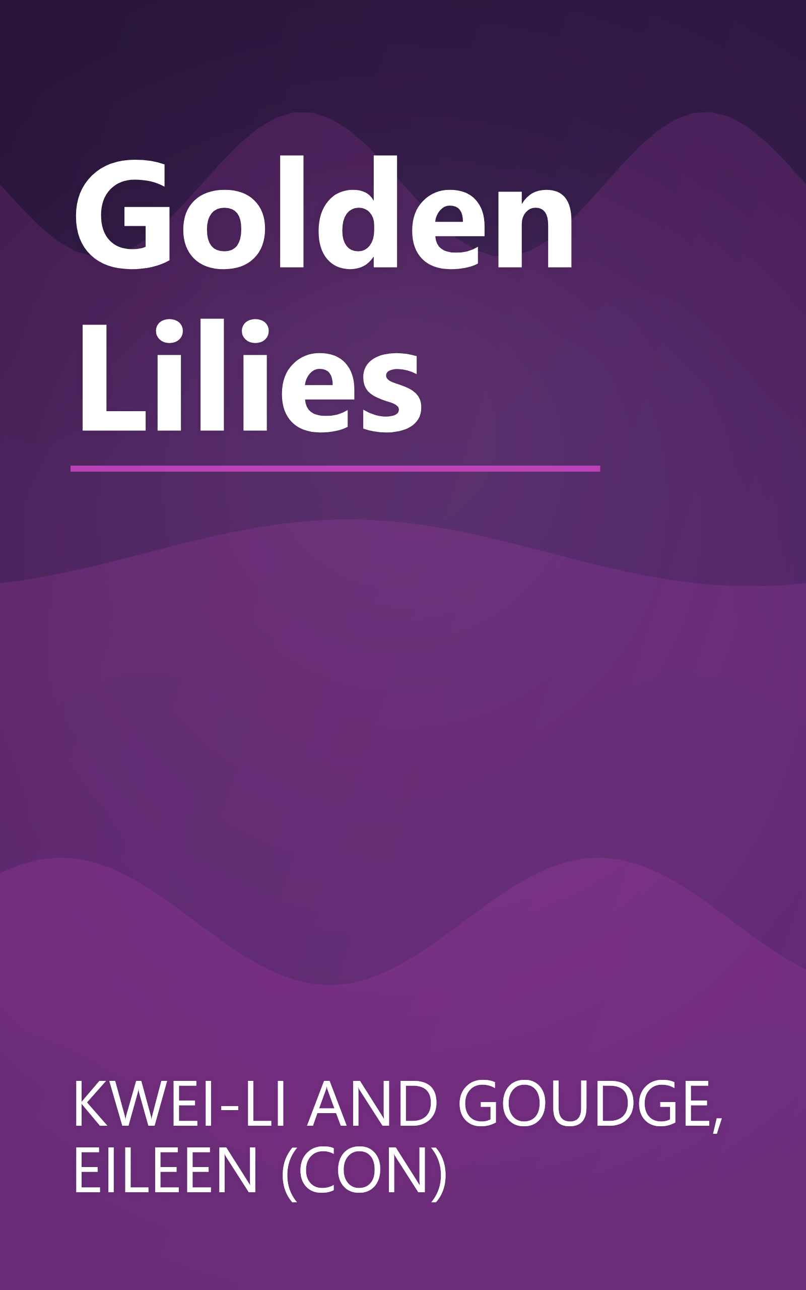 Golden Lilies book cover