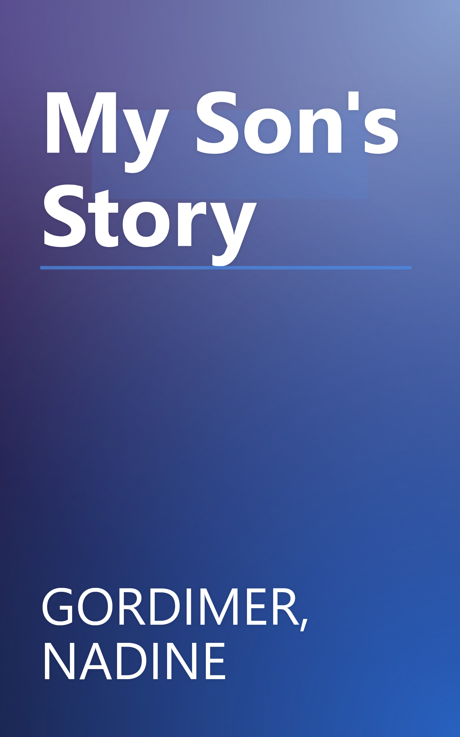 My Son's Story book cover