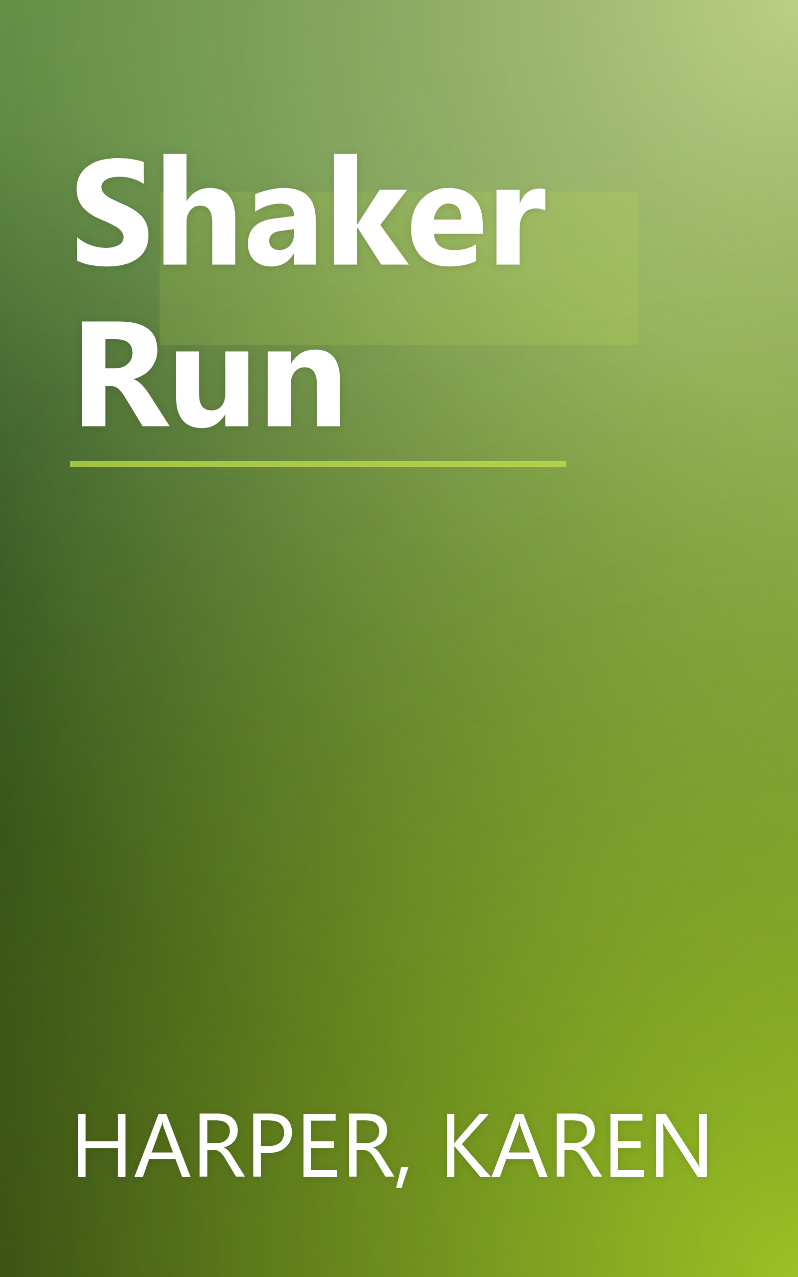 Shaker Run book cover