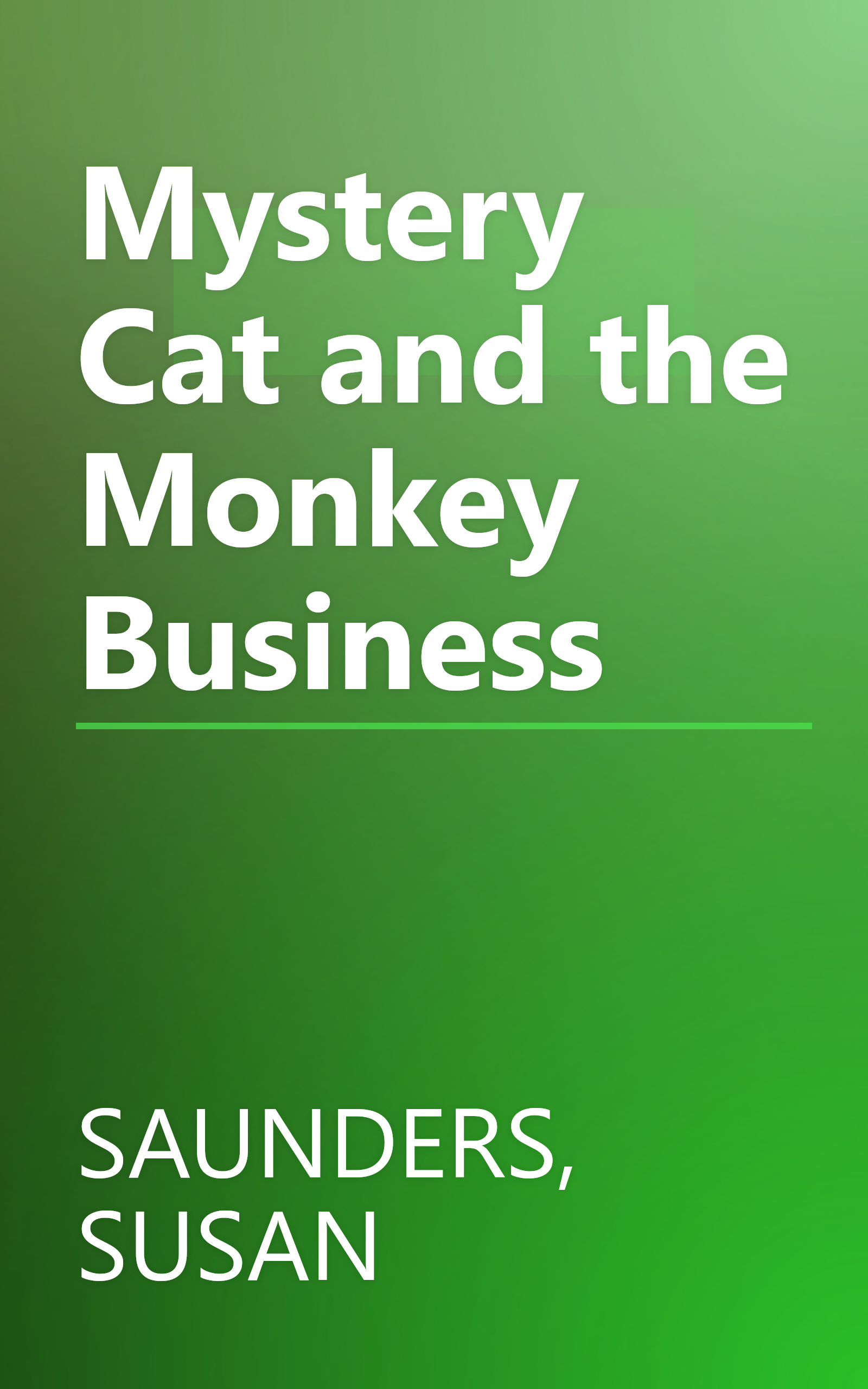 Mystery Cat and the Monkey Business book cover