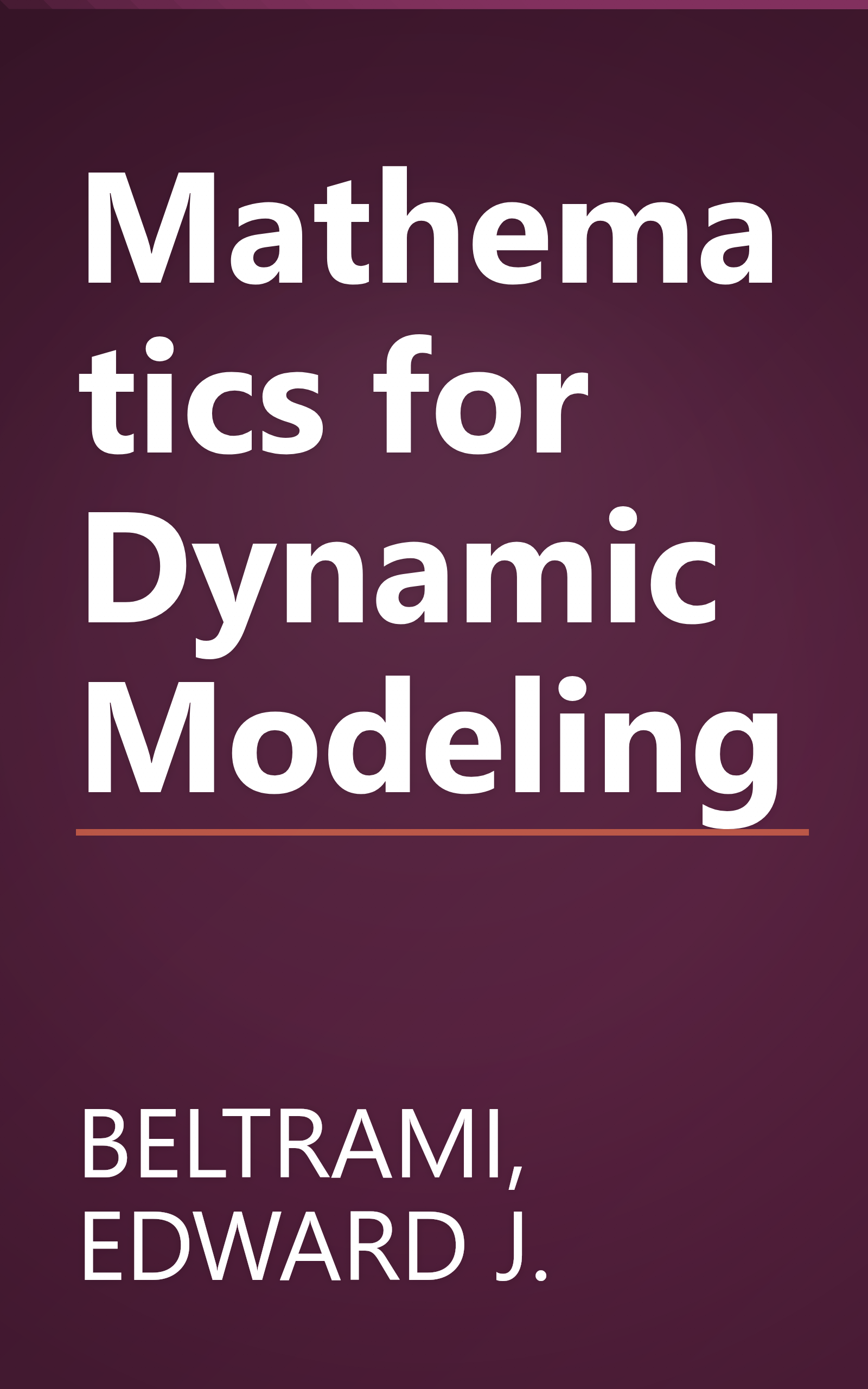 Mathematics for Dynamic Modeling book cover