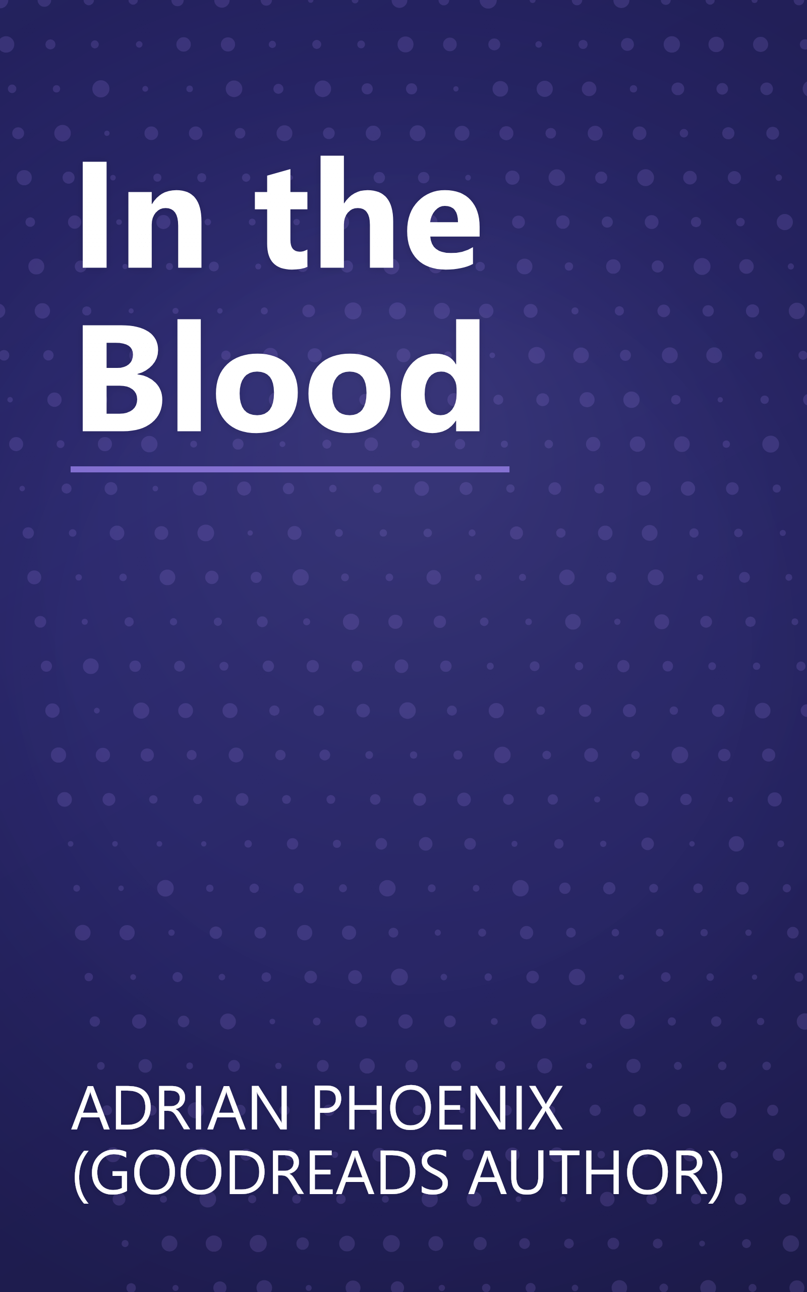 In the Blood book cover