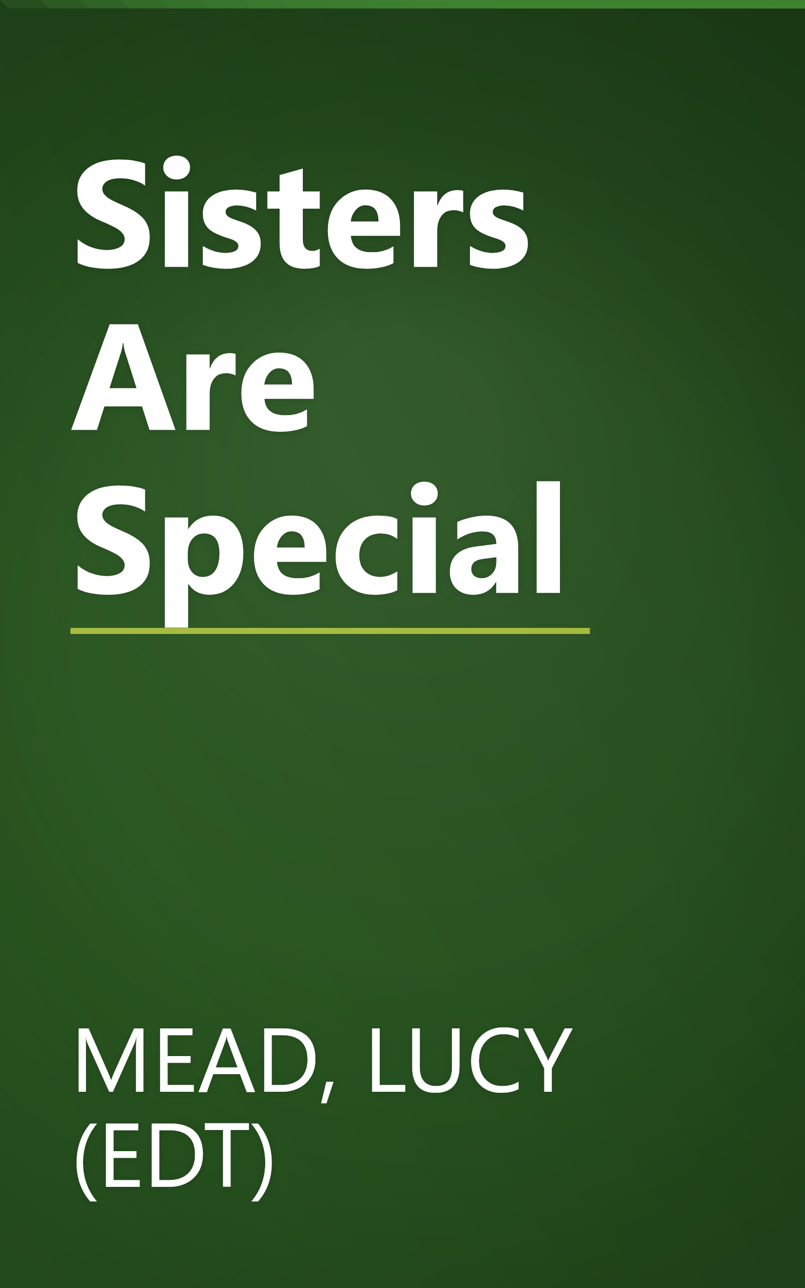 Sisters Are Special book cover