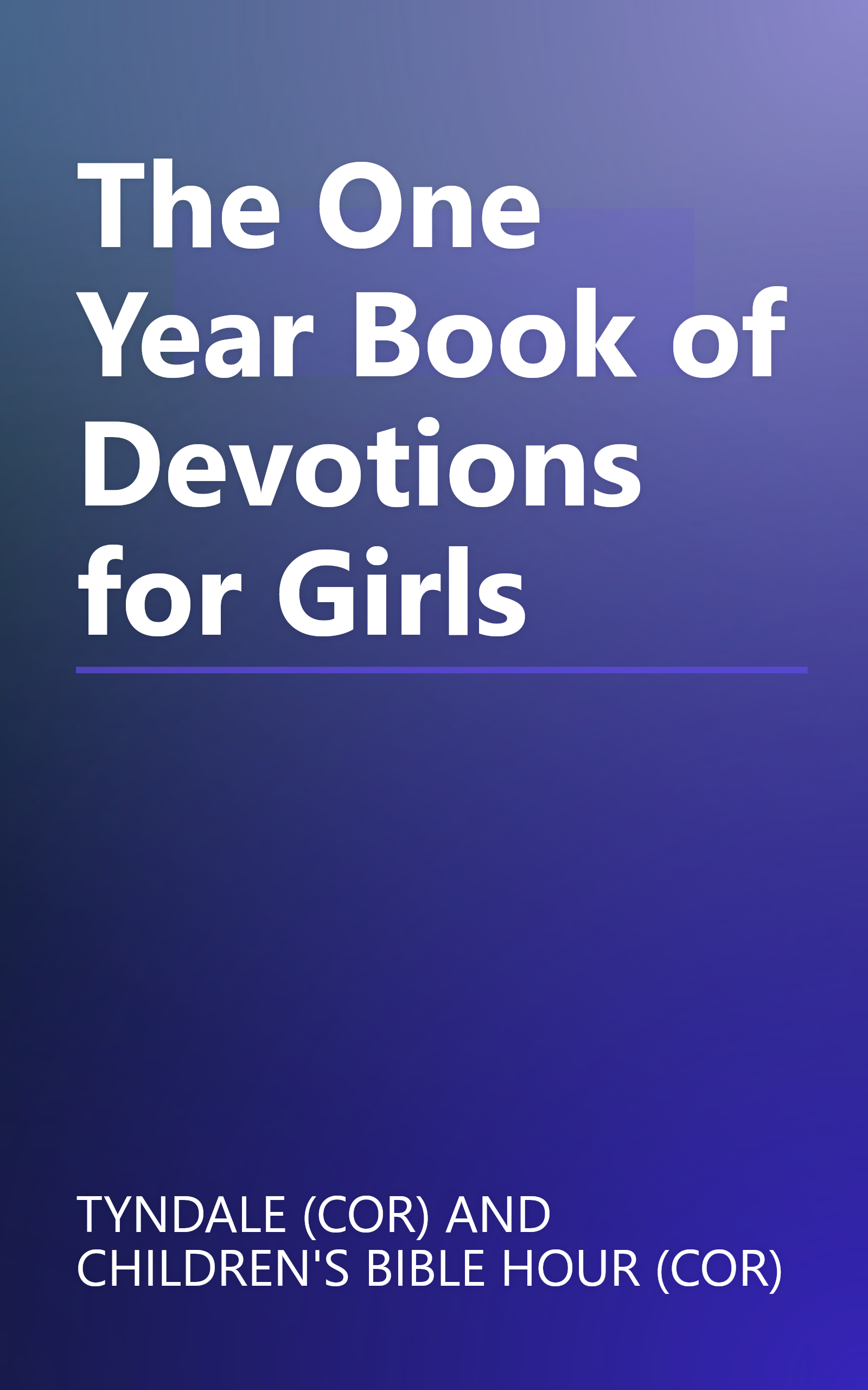 The One Year Book of Devotions for Girls book cover