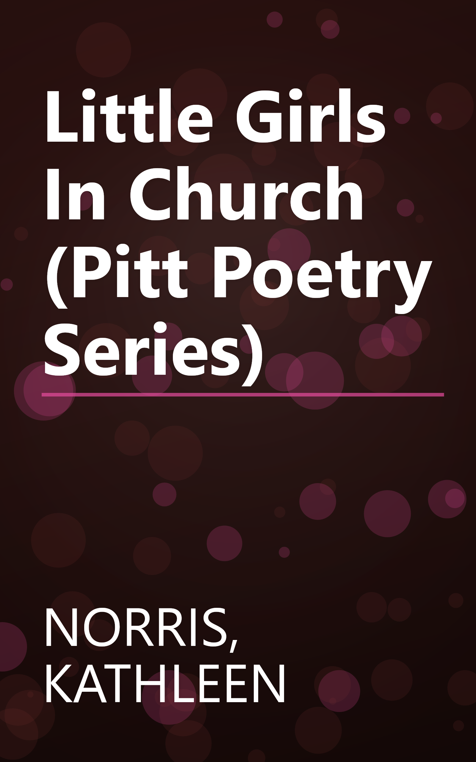 Little Girls In Church (Pitt Poetry Series) book cover