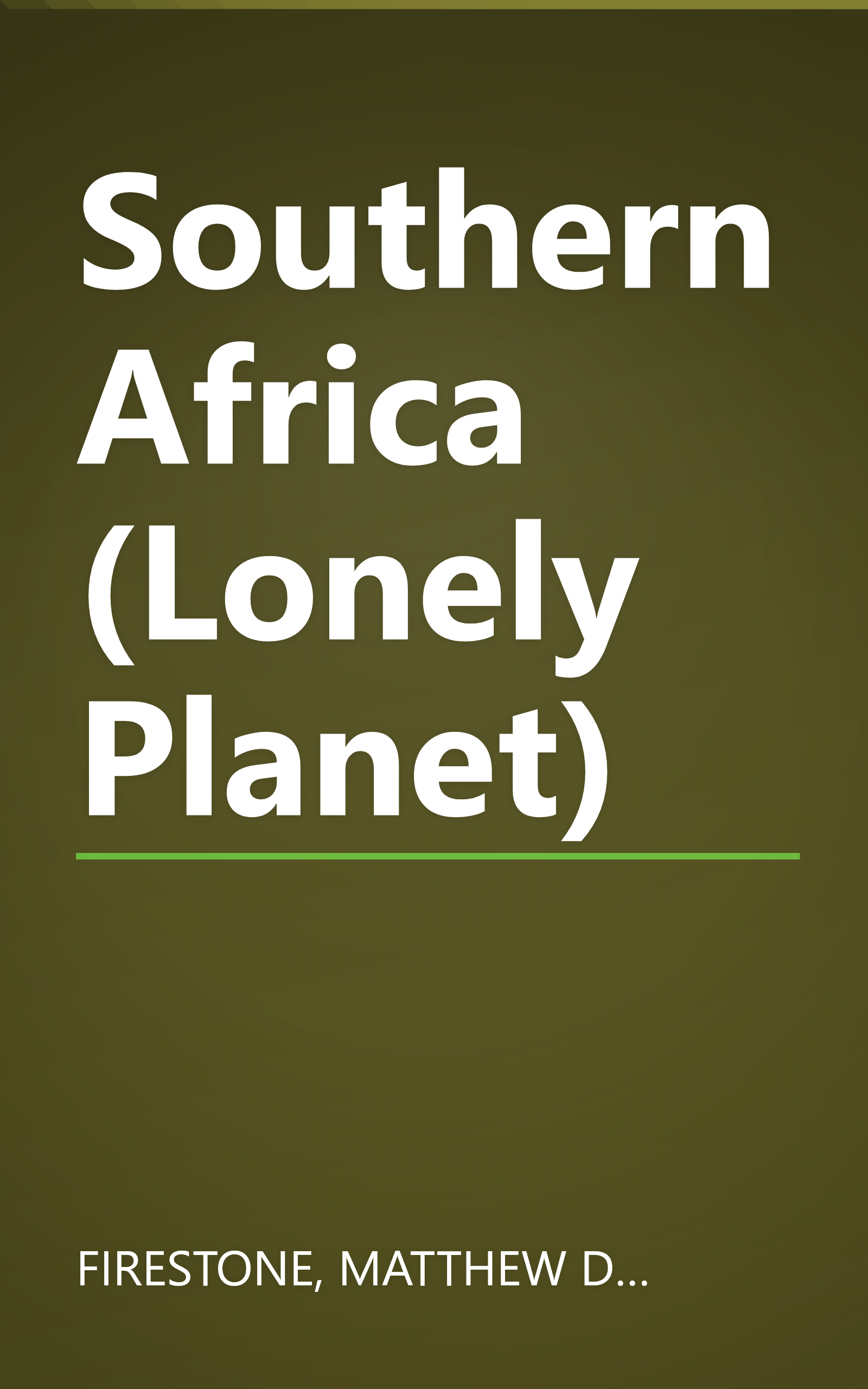 Southern Africa (Lonely Planet) book cover