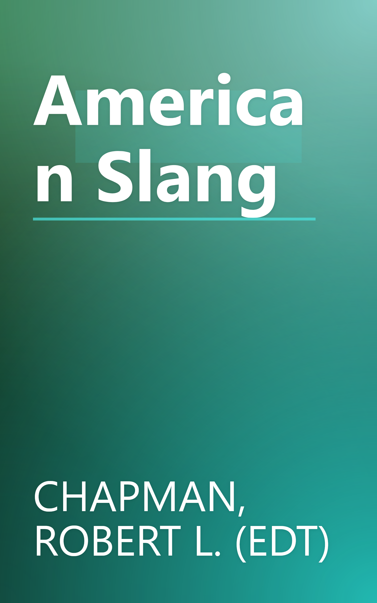 American Slang book cover