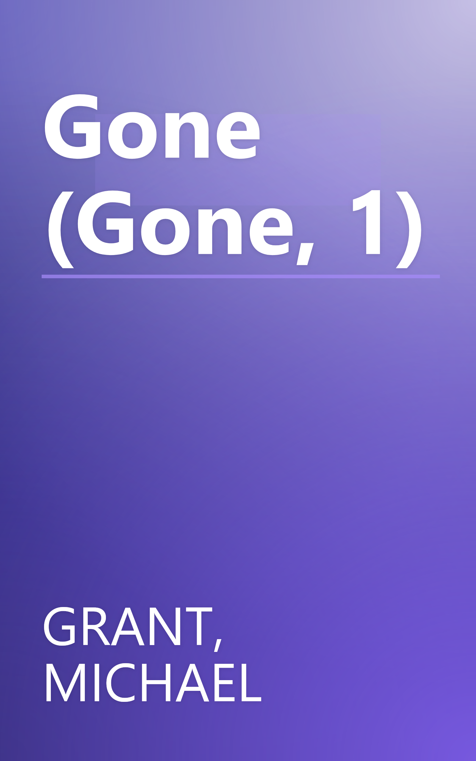 Gone (Gone, 1) book cover