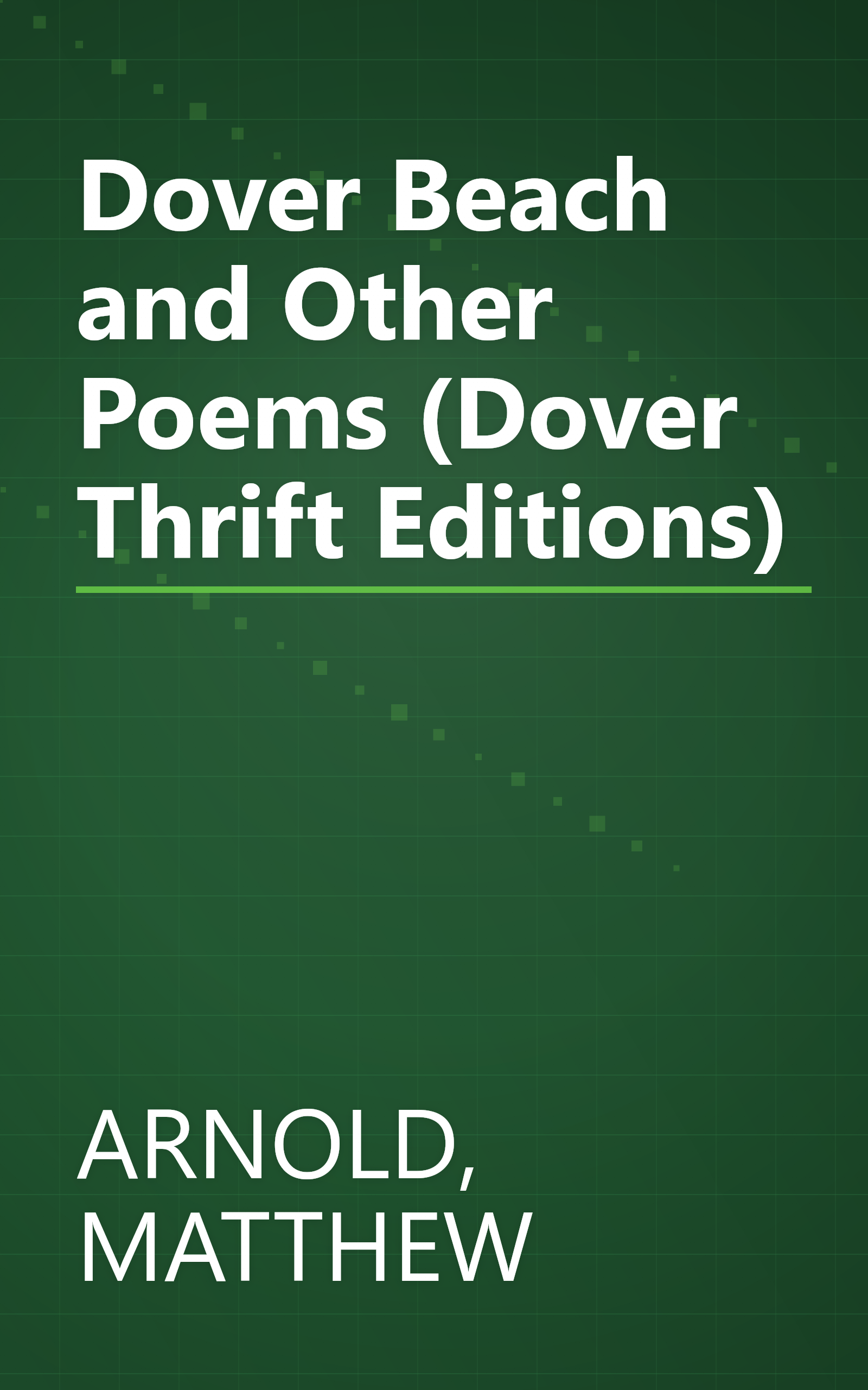 Dover Beach and Other Poems (Dover Thrift Editions) book cover