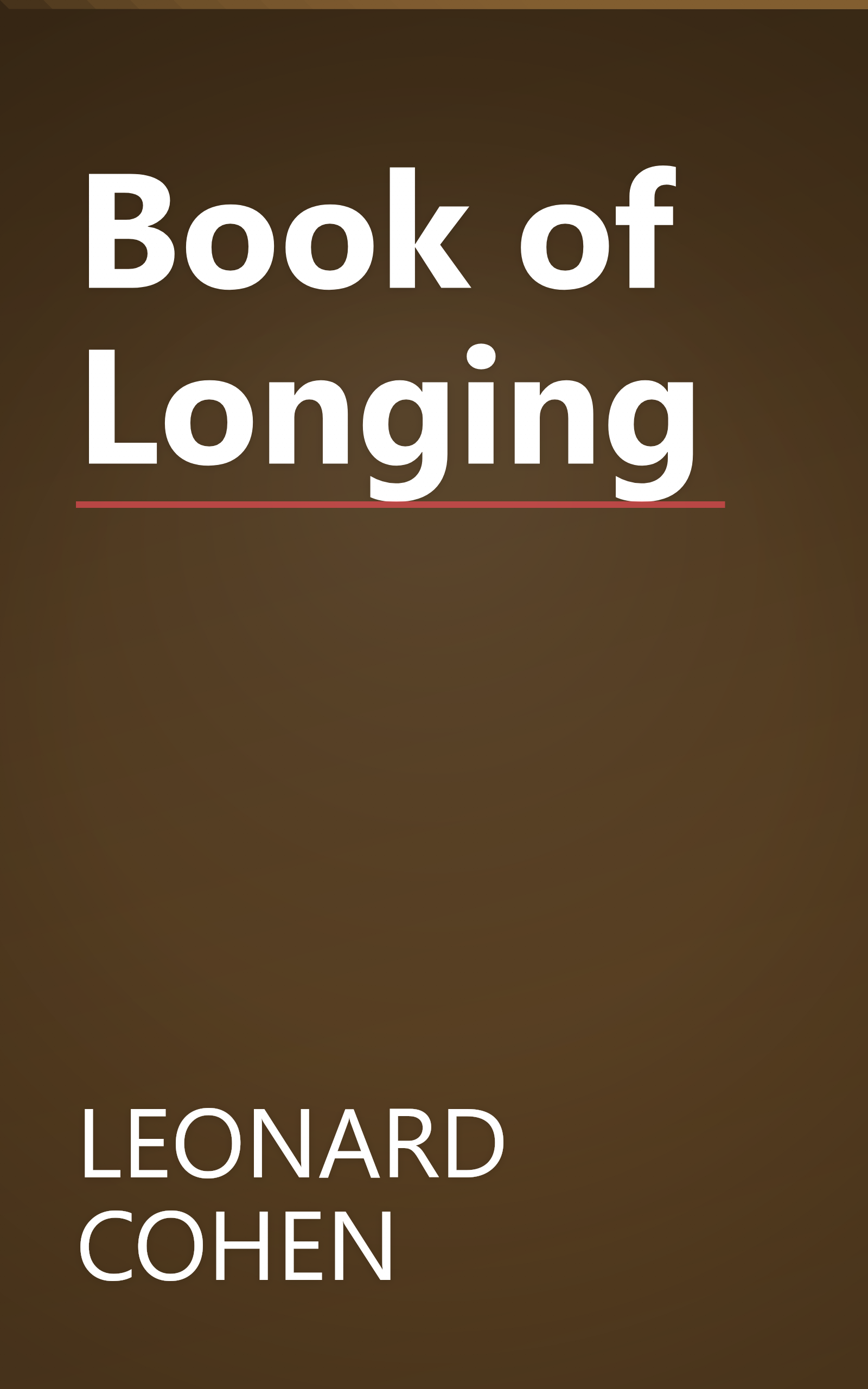 Book of Longing book cover