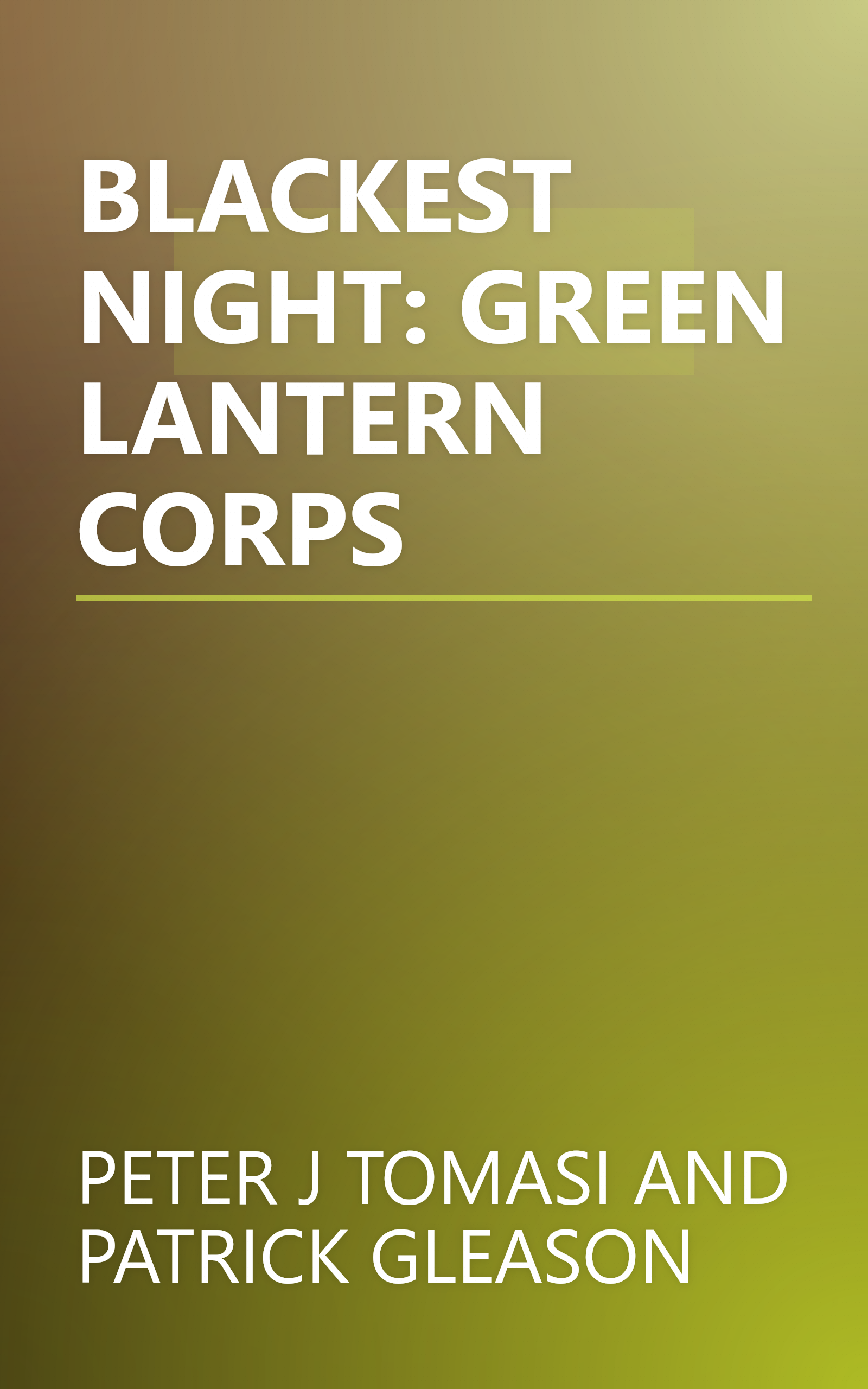 BLACKEST NIGHT: GREEN LANTERN CORPS book cover