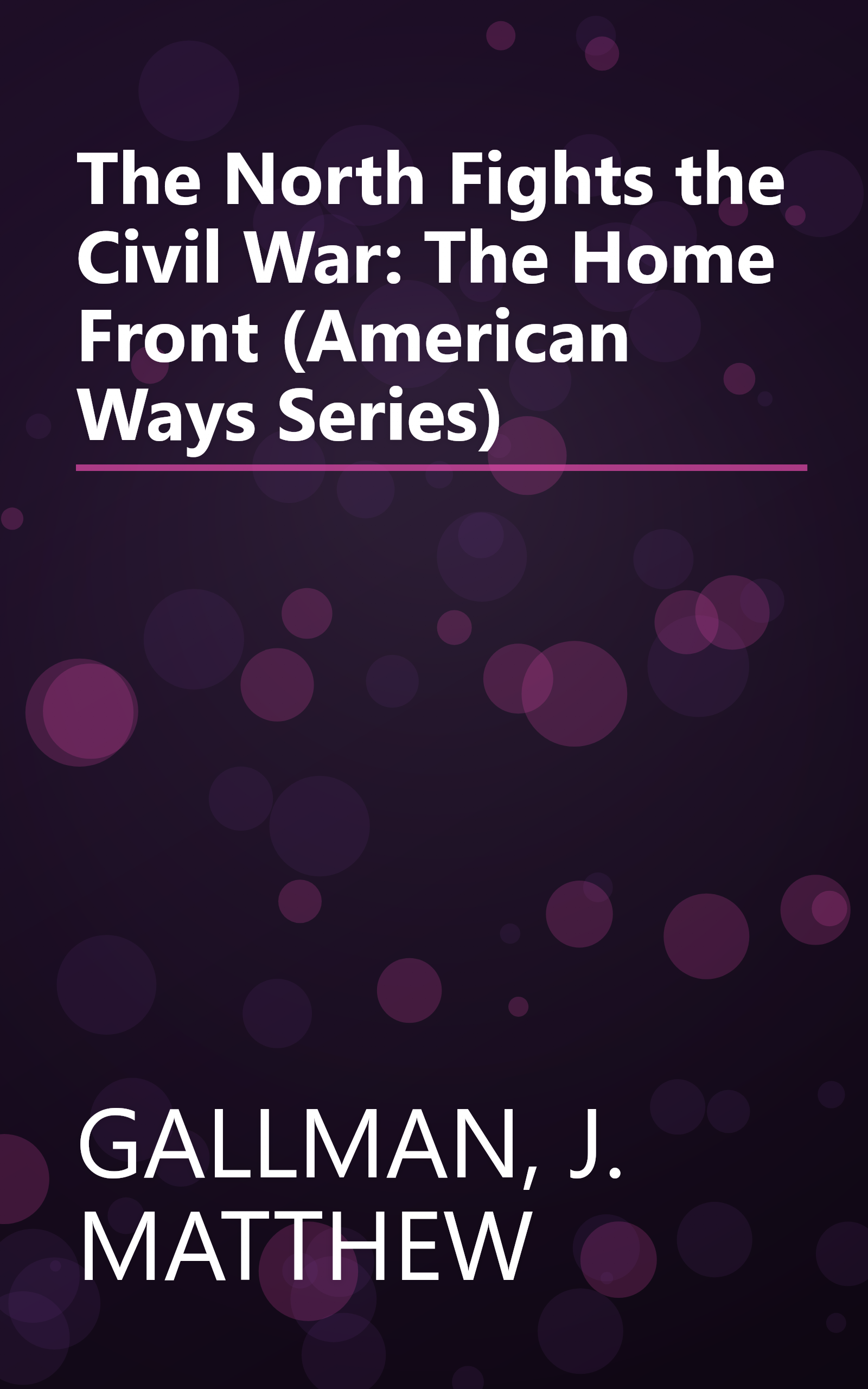 The North Fights the Civil War: The Home Front (American Ways Series) book cover