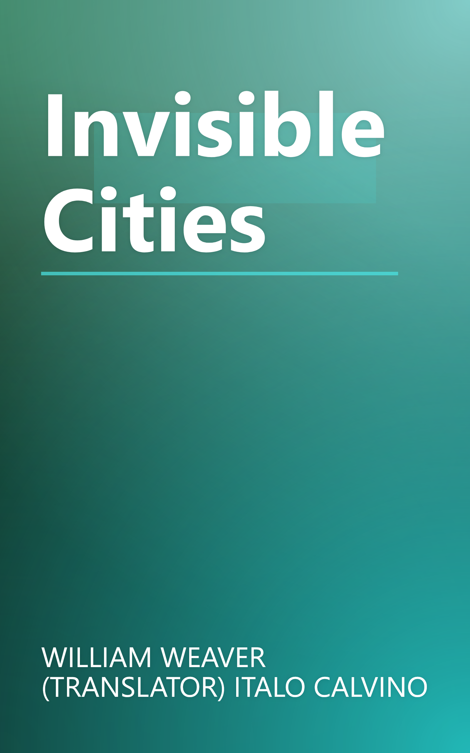 Invisible Cities book cover