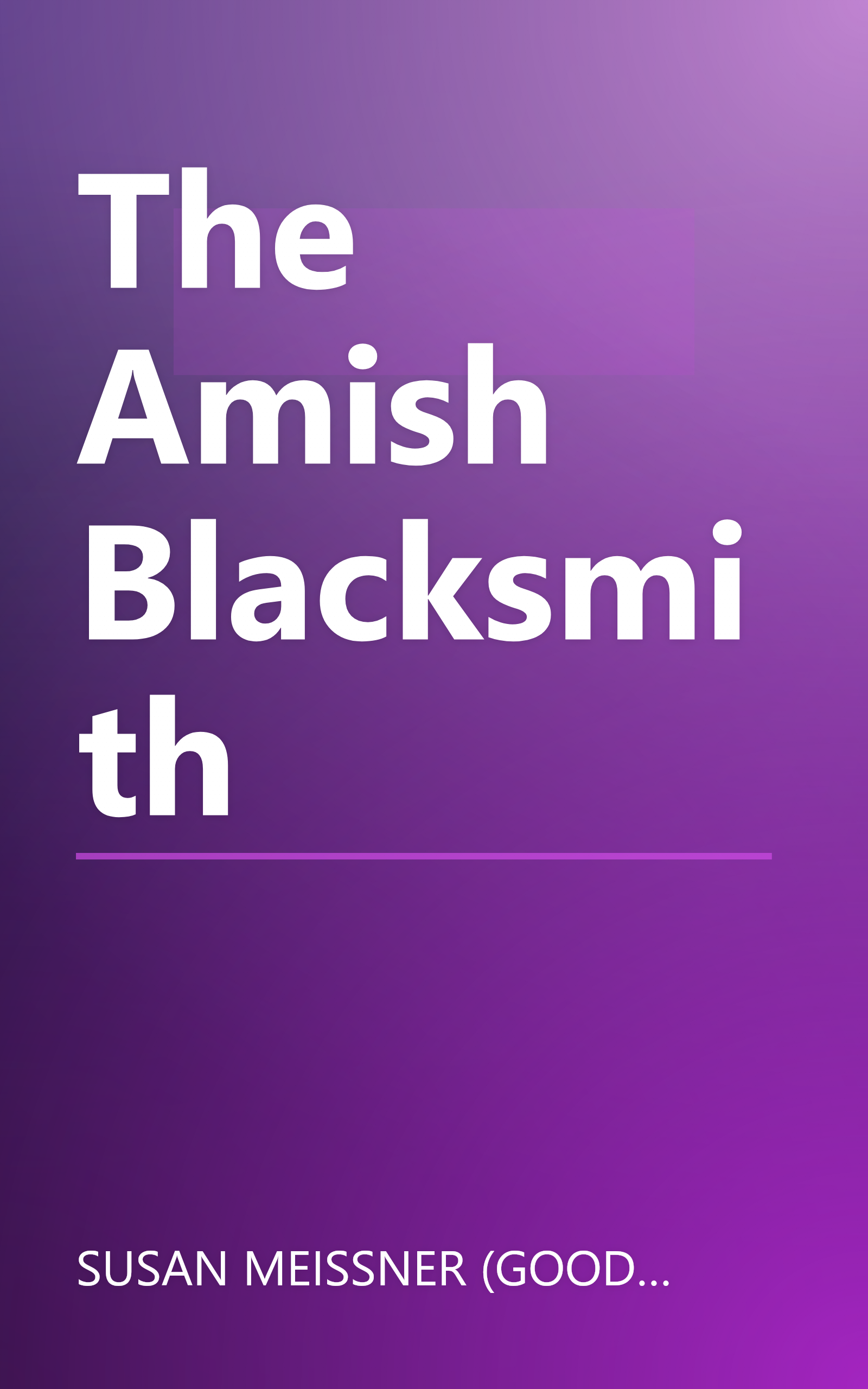 The Amish Blacksmith book cover