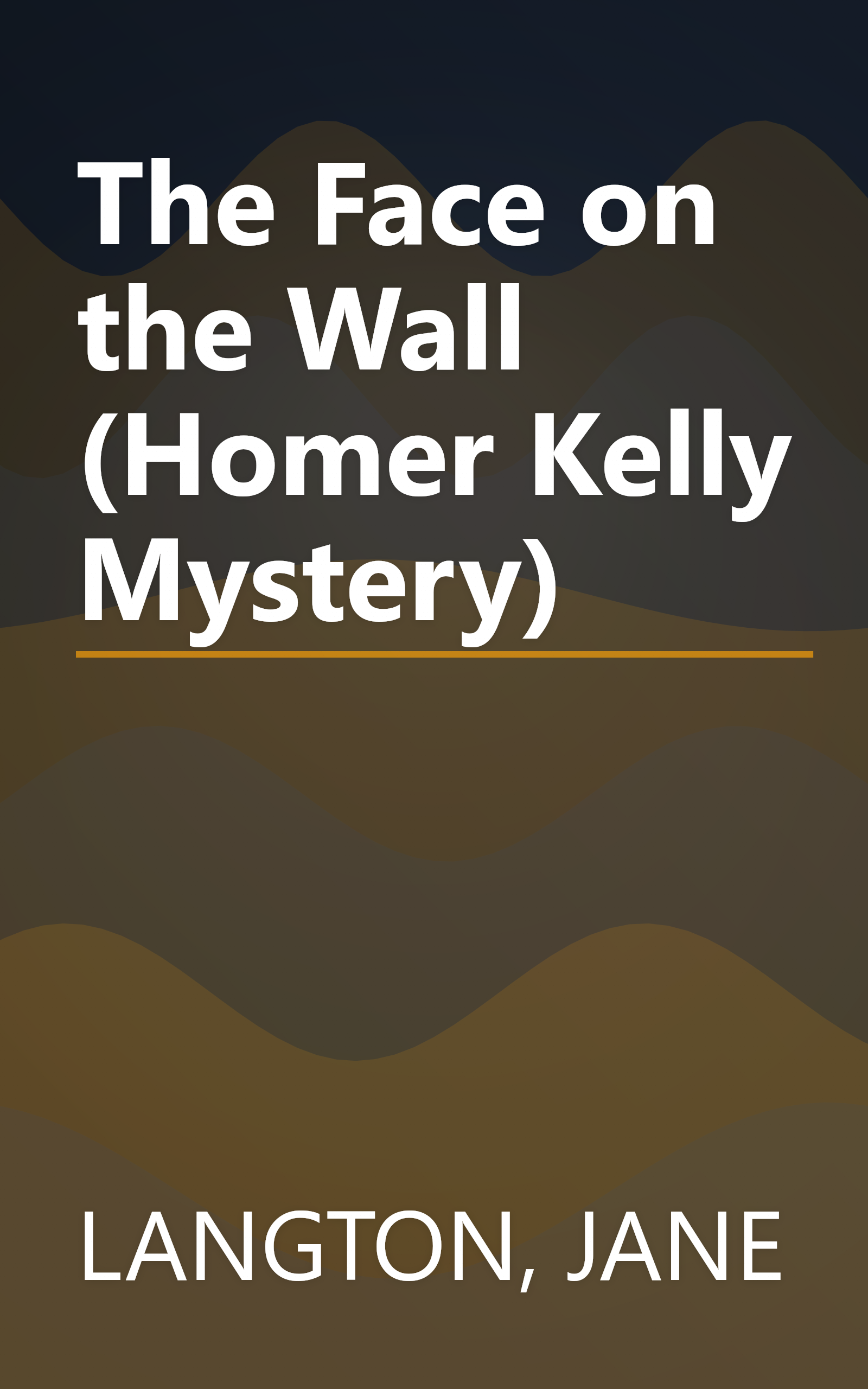 The Face on the Wall (Homer Kelly Mystery) book cover