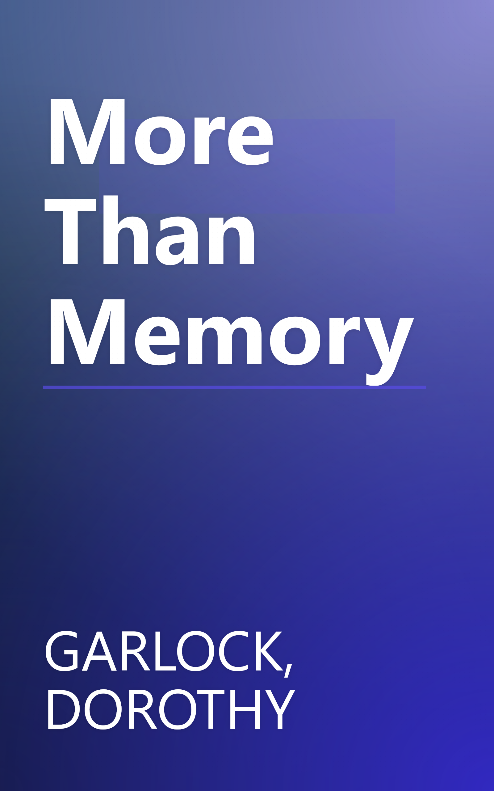 More Than Memory book cover