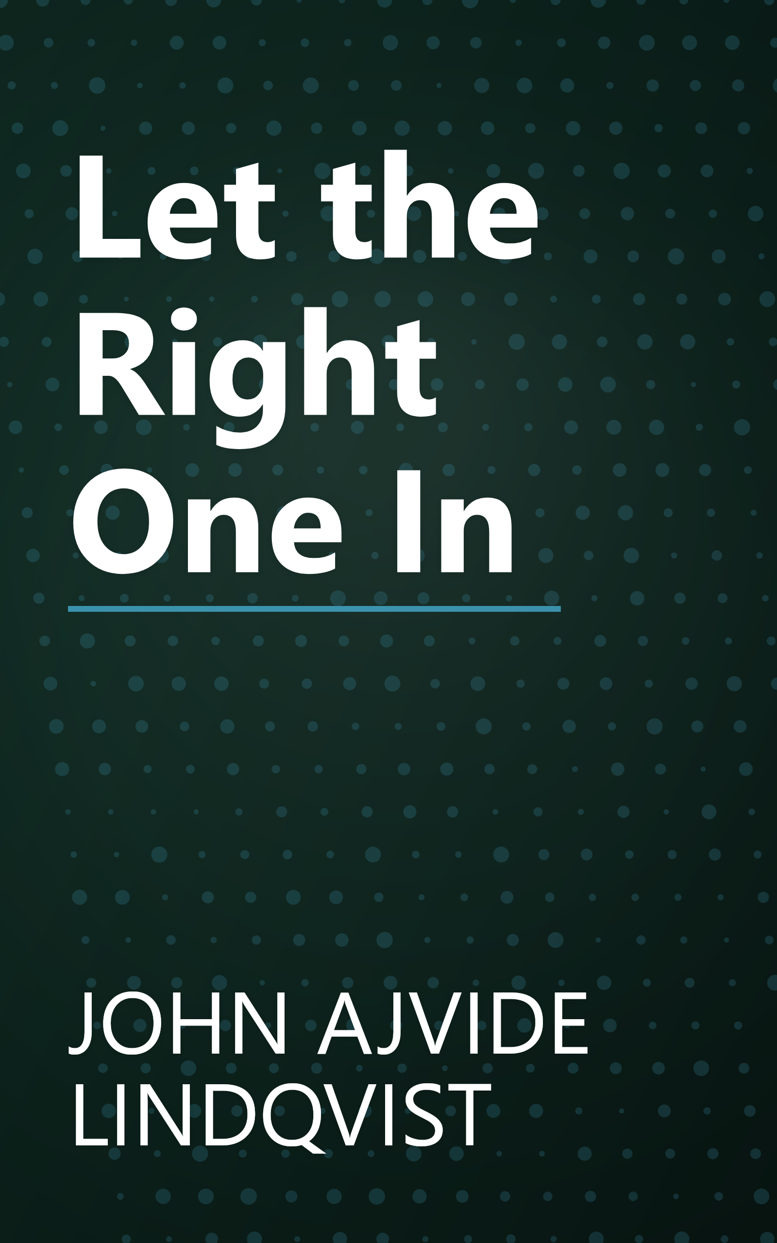 Let the Right One In book cover
