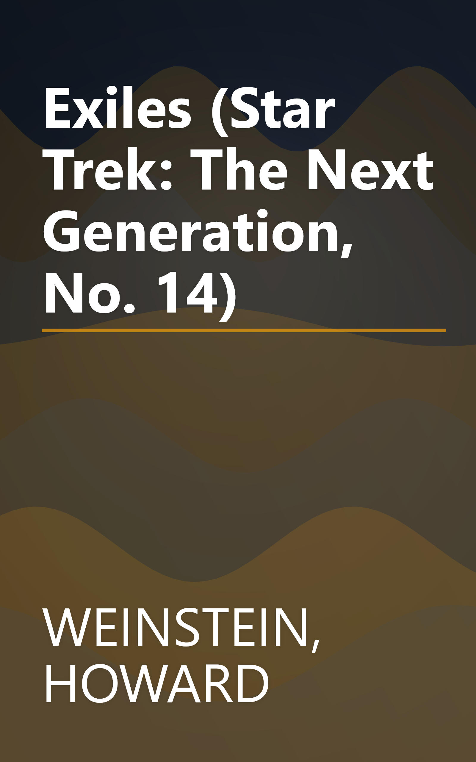 Exiles (Star Trek: The Next Generation, No. 14) book cover