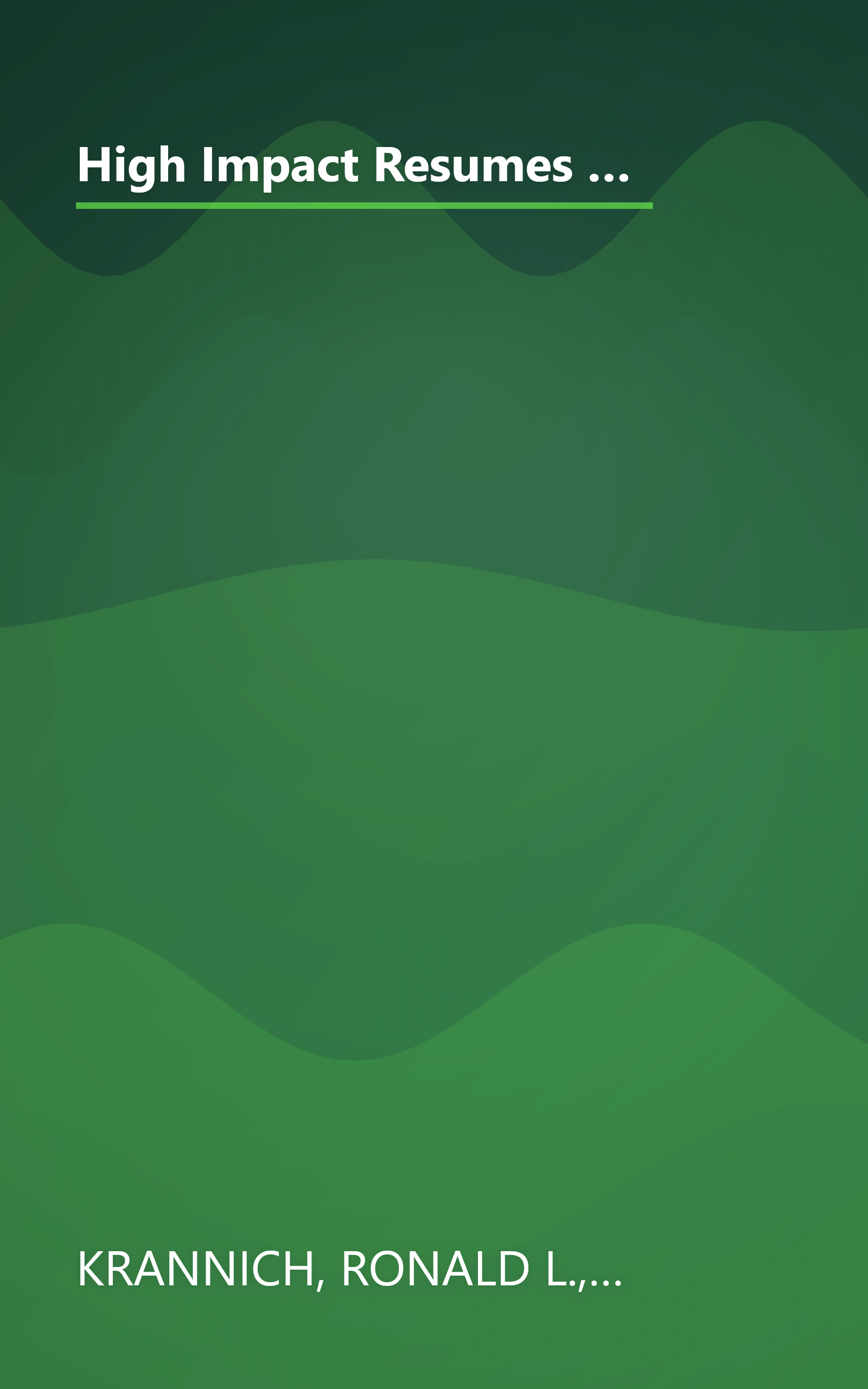 High Impact Resumes and Letters: How to Communicate Your Qualifications to Employers (High Impact Resumes and Letters, 7th ed) book cover