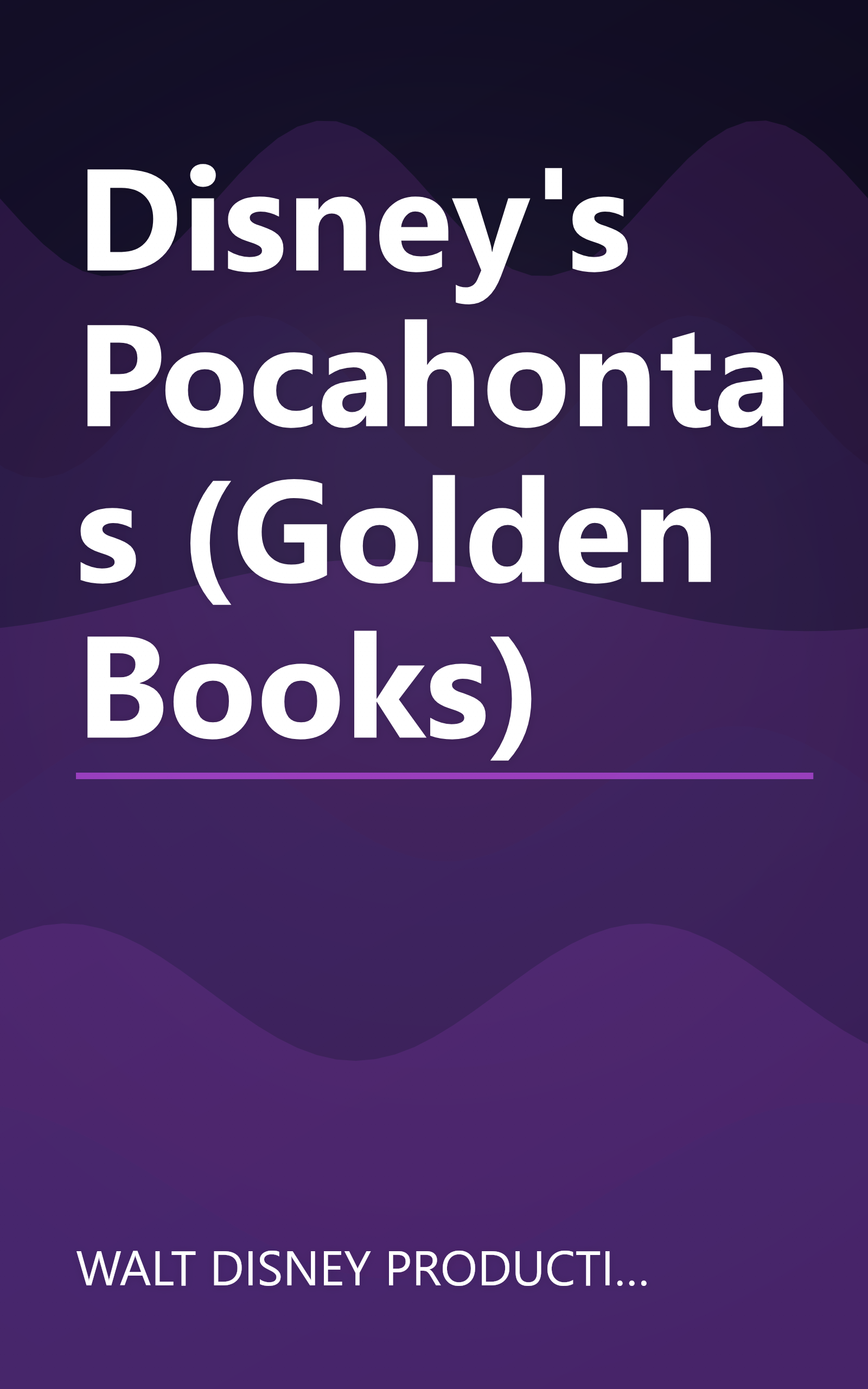 Disney's Pocahontas (Golden Books) book cover