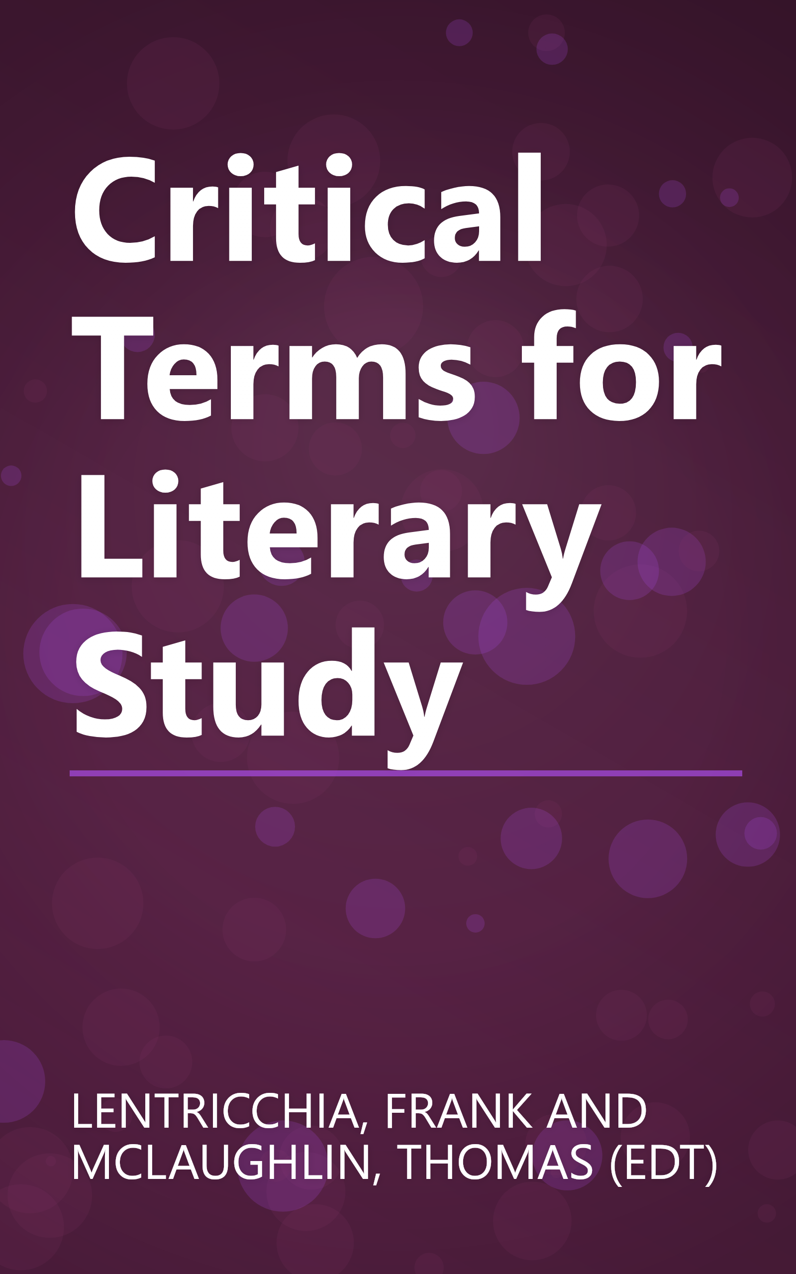 Critical Terms for Literary Study book cover