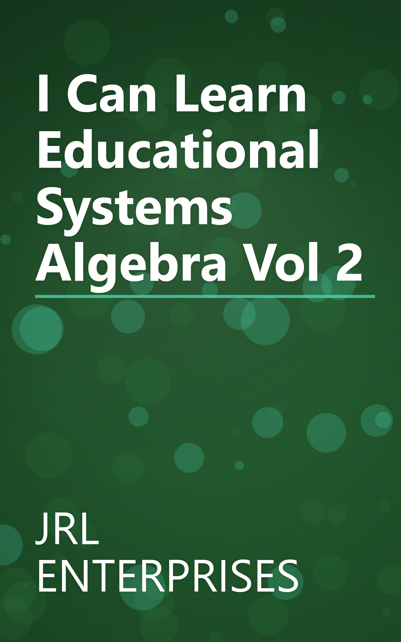 I Can Learn Educational Systems Algebra Vol 2 book cover