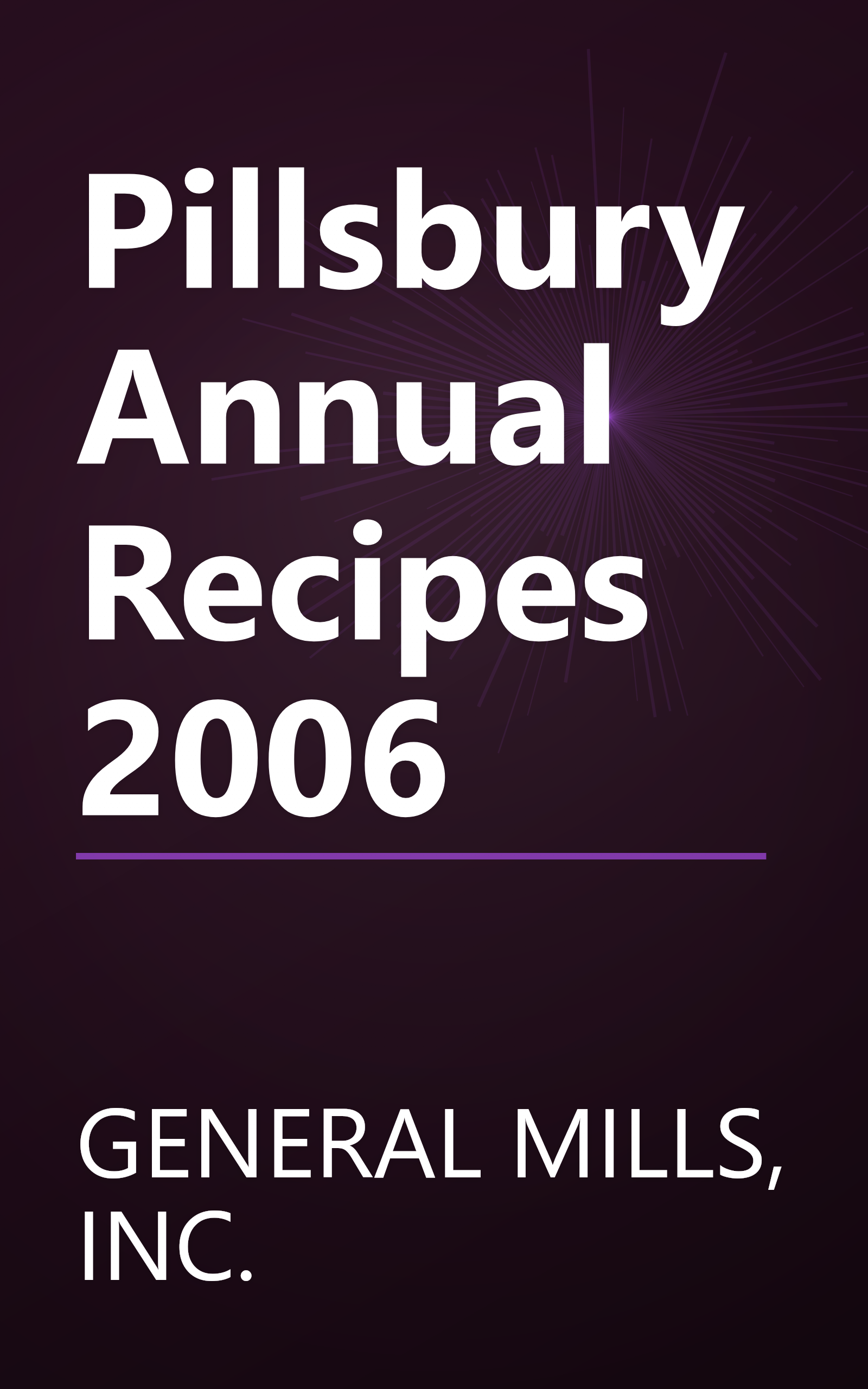 Pillsbury Annual Recipes 2006 book cover