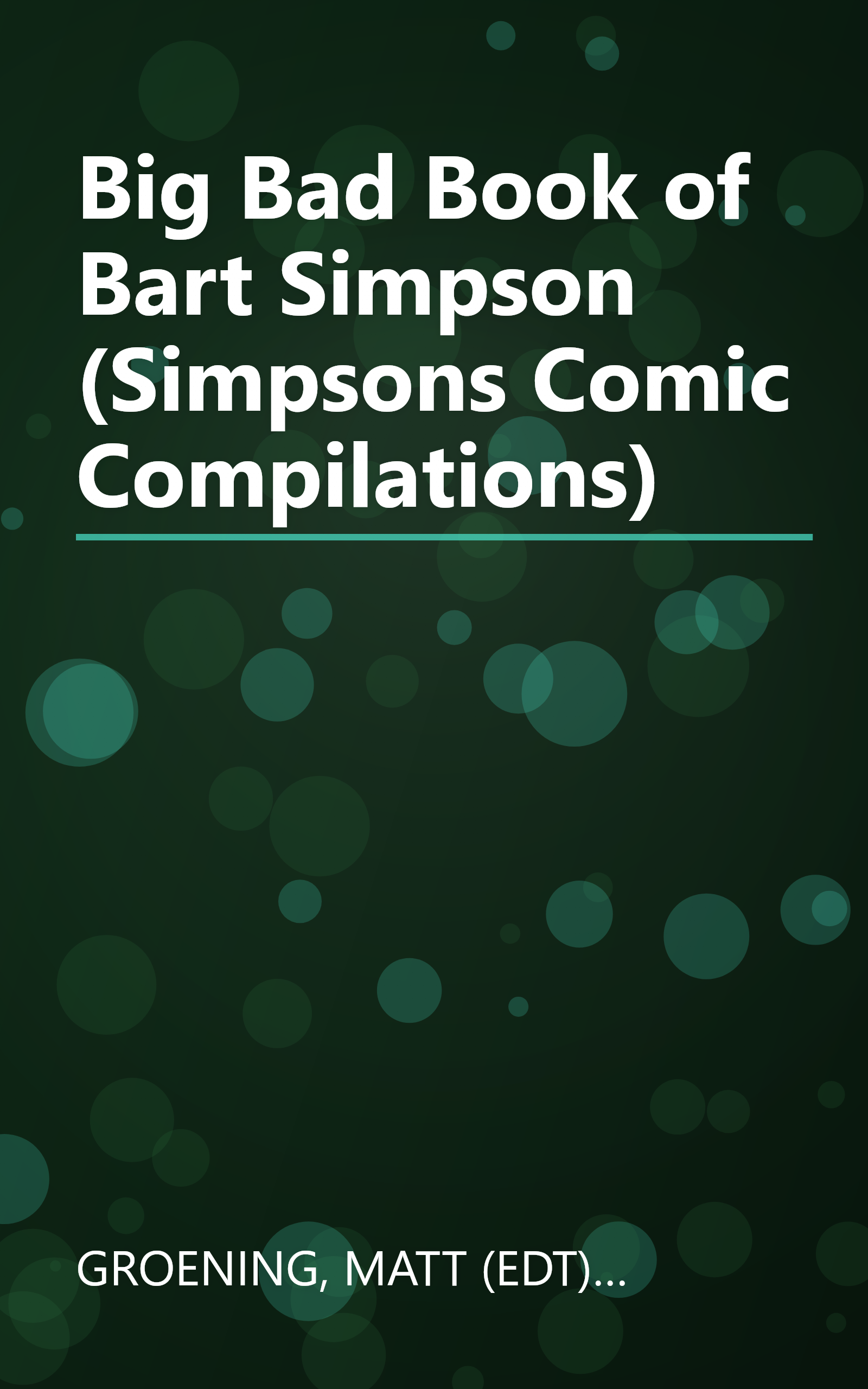 Big Bad Book of Bart Simpson (Simpsons Comic Compilations) book cover