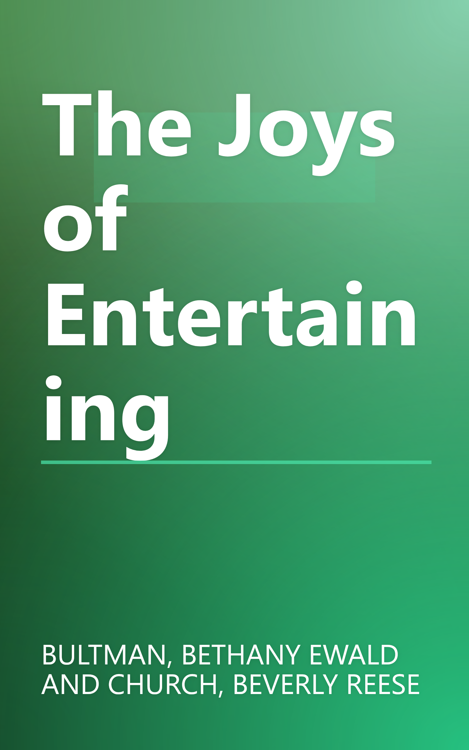 The Joys of Entertaining book cover