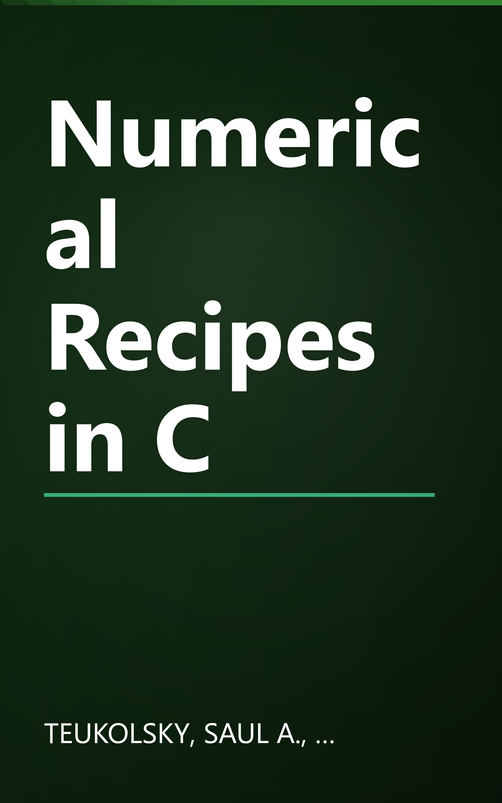 Numerical Recipes in C book cover