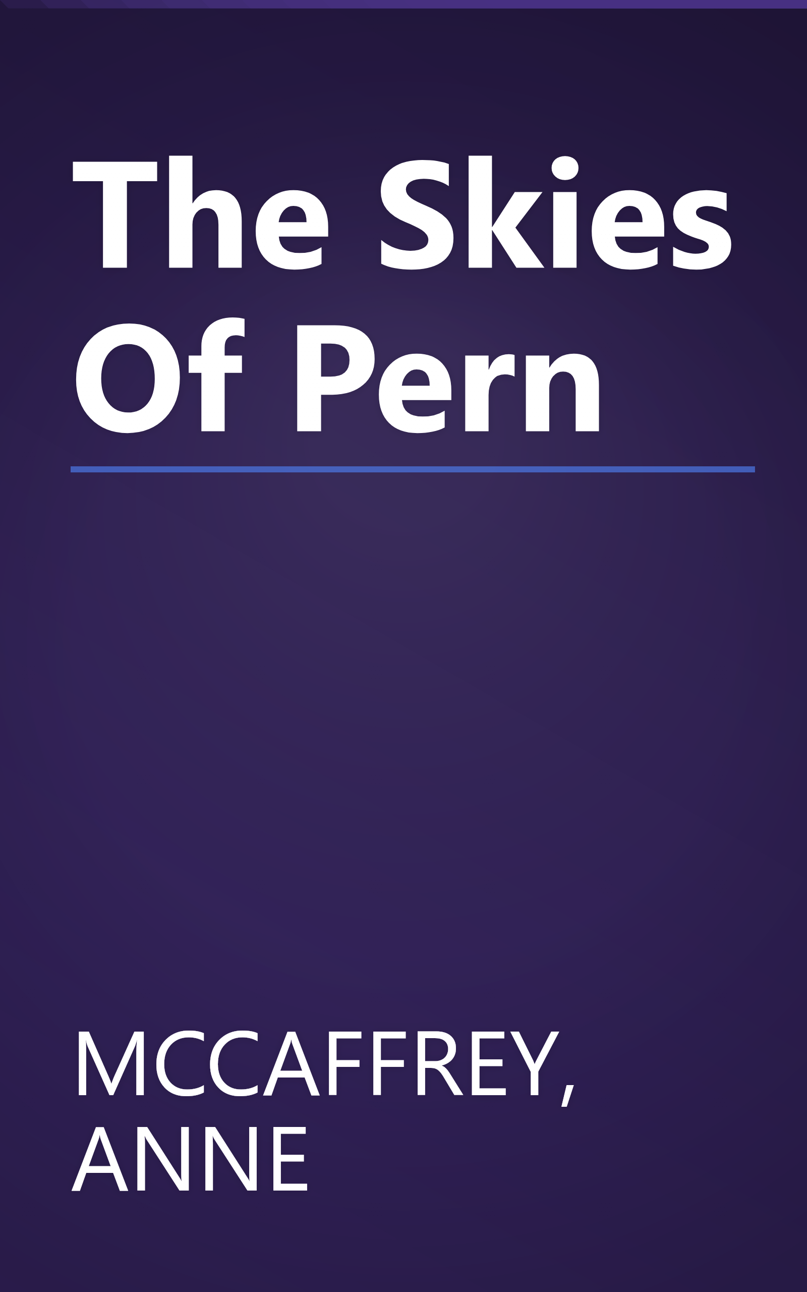 The Skies Of Pern book cover