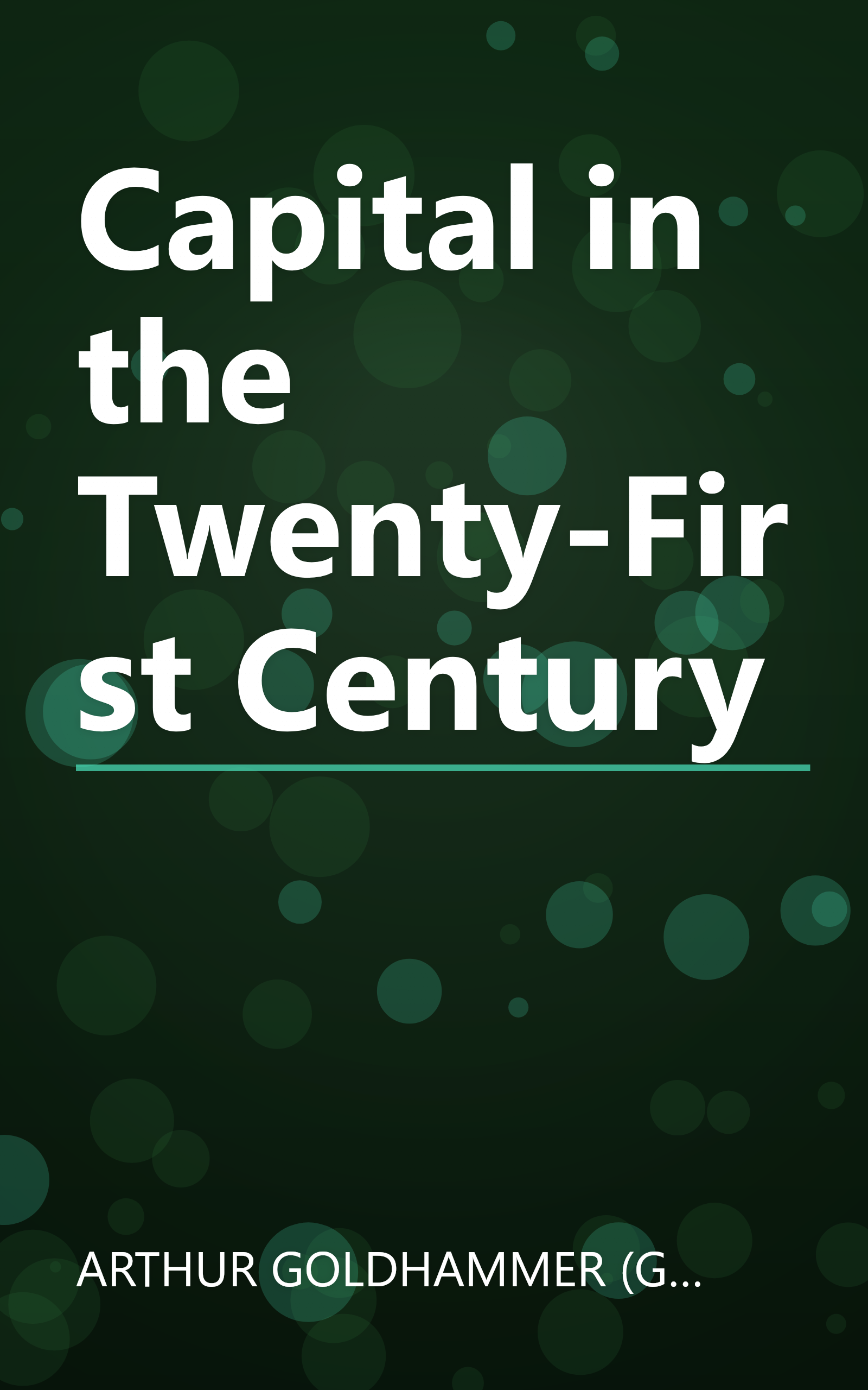 Capital in the Twenty-First Century book cover