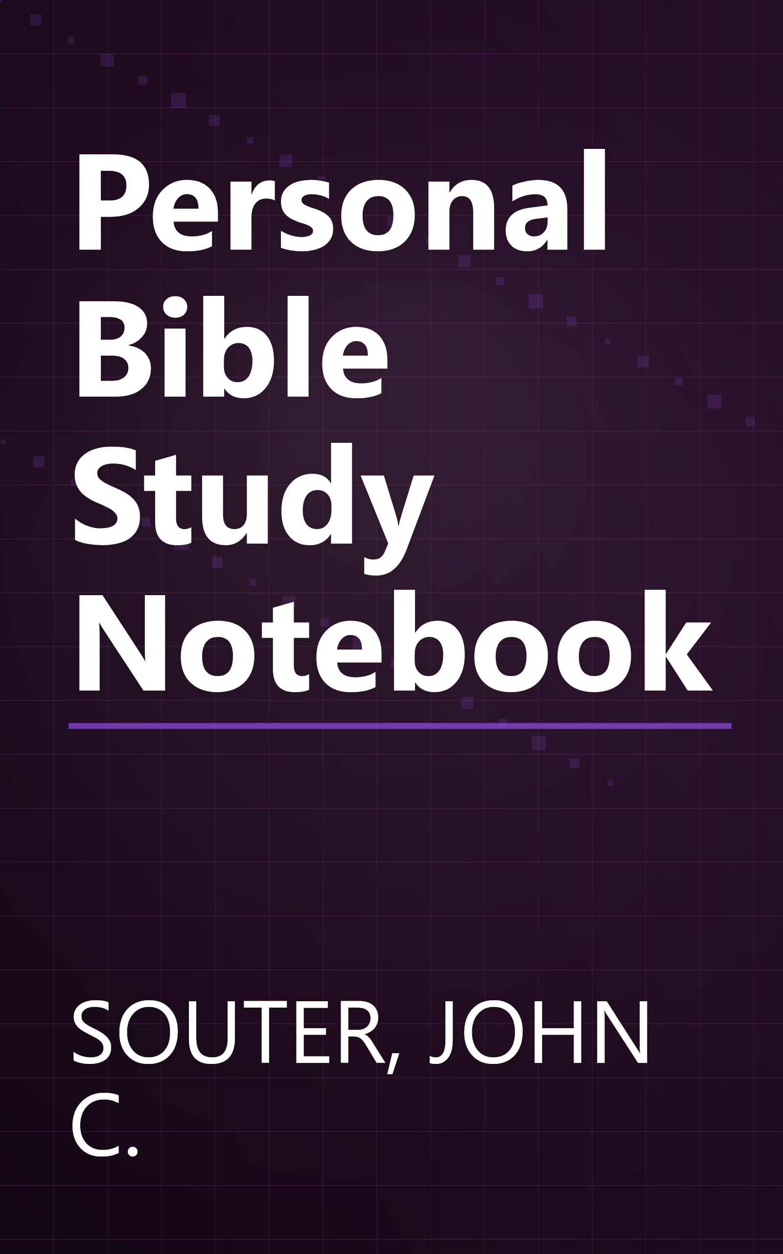 Personal Bible Study Notebook book cover