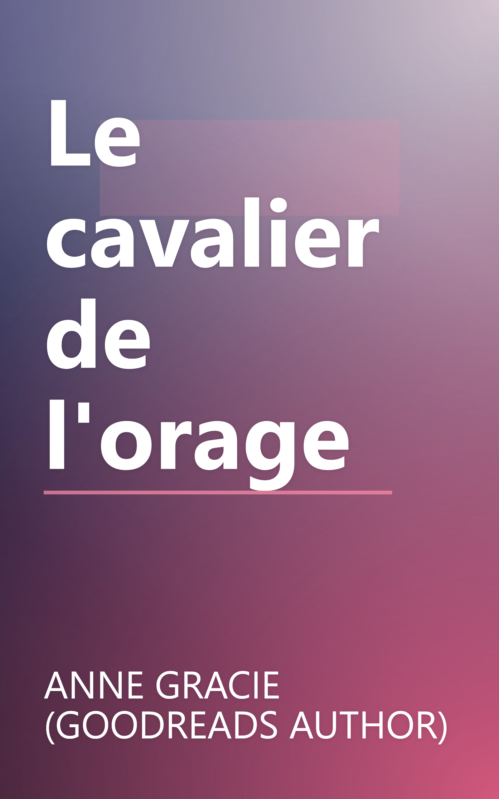 Le cavalier de l'orage book cover