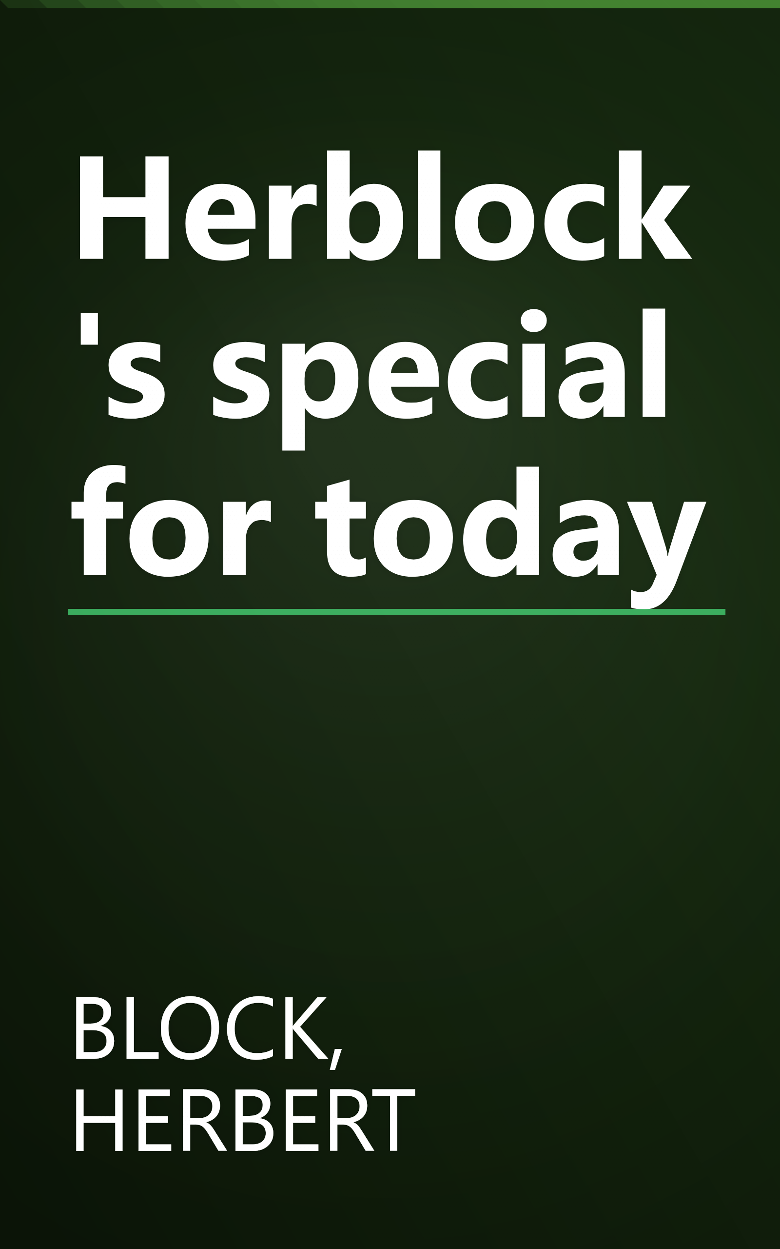 Herblock's special for today book cover