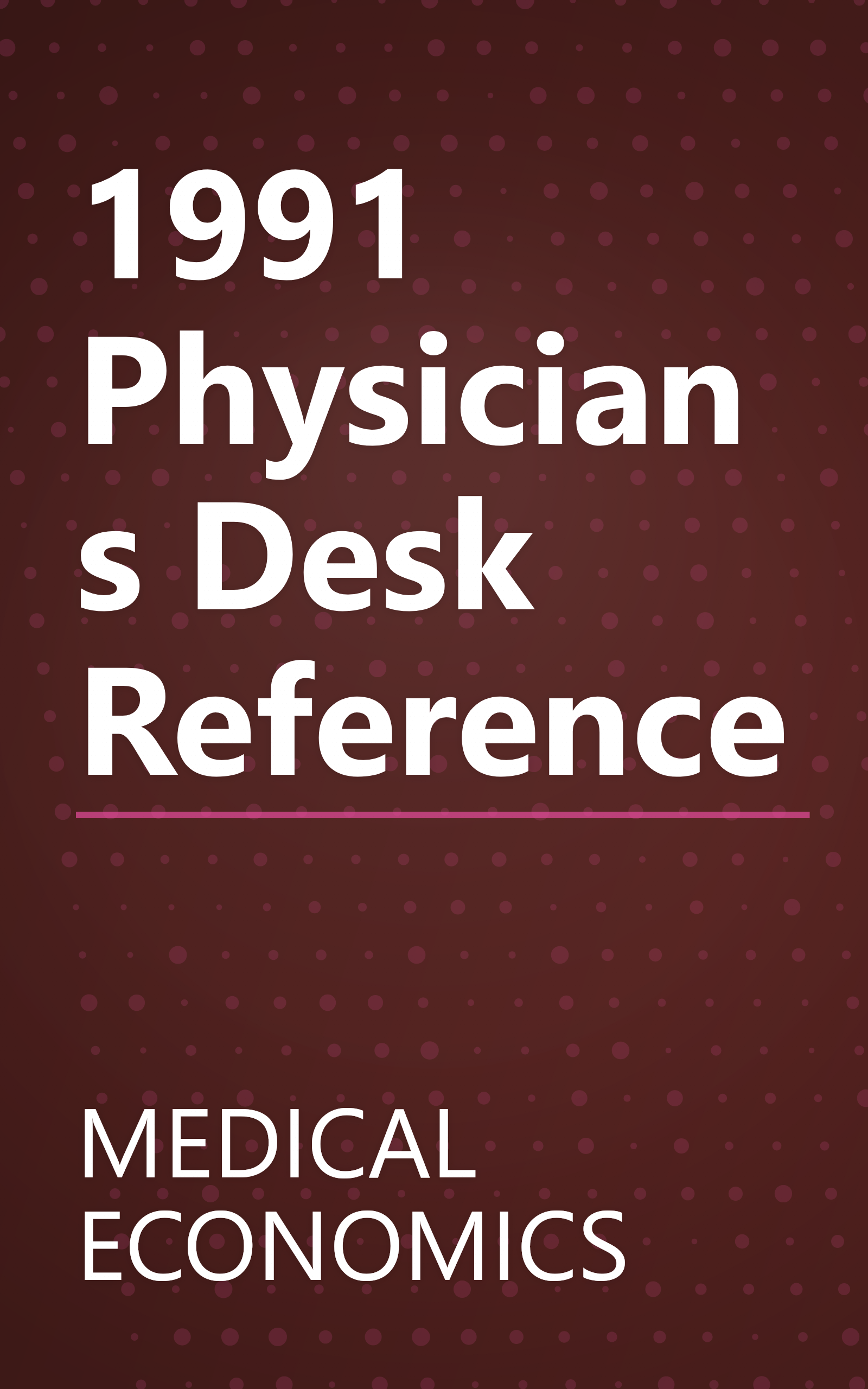 1991 Physicians Desk Reference book cover