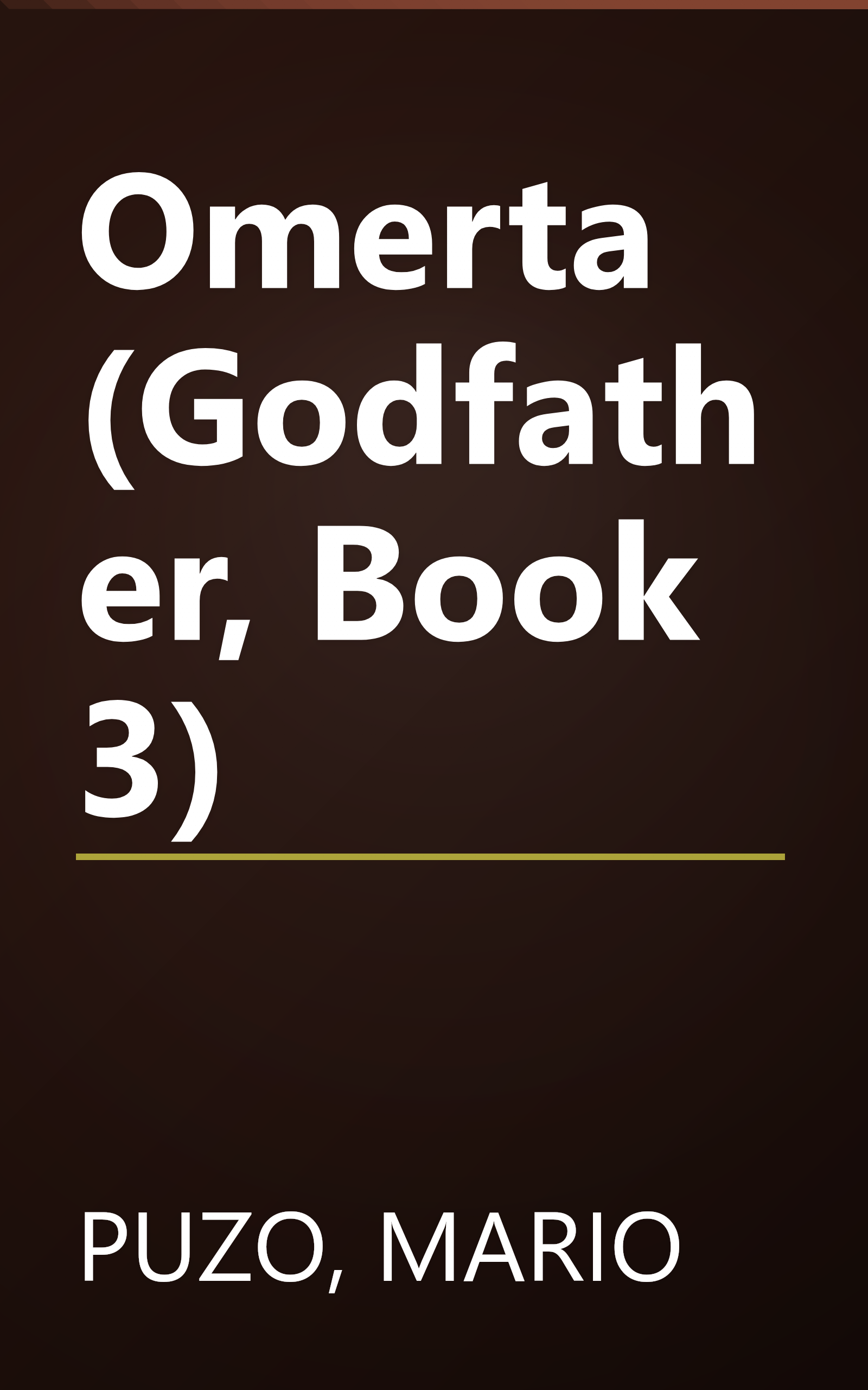 Omerta (Godfather, Book 3) book cover
