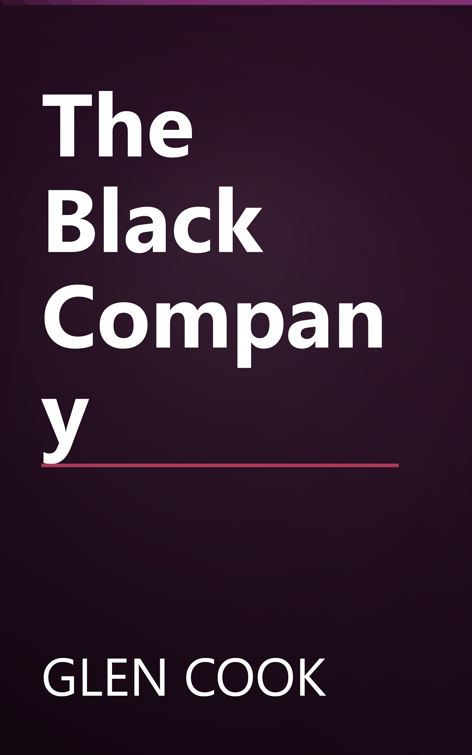 The Black Company book cover