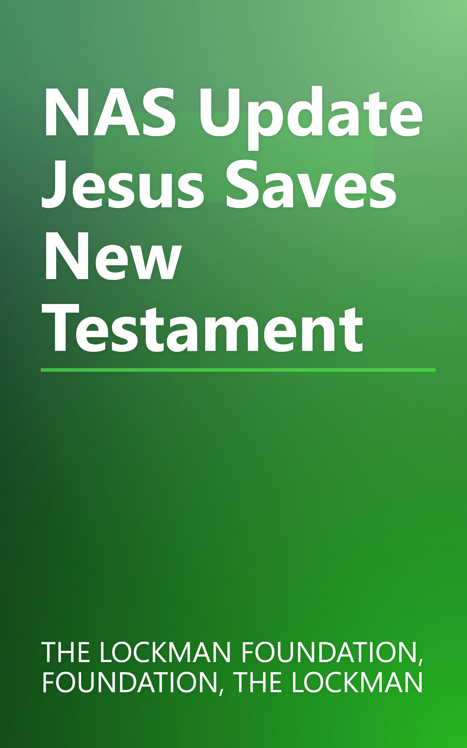 NAS Update Jesus Saves New Testament book cover
