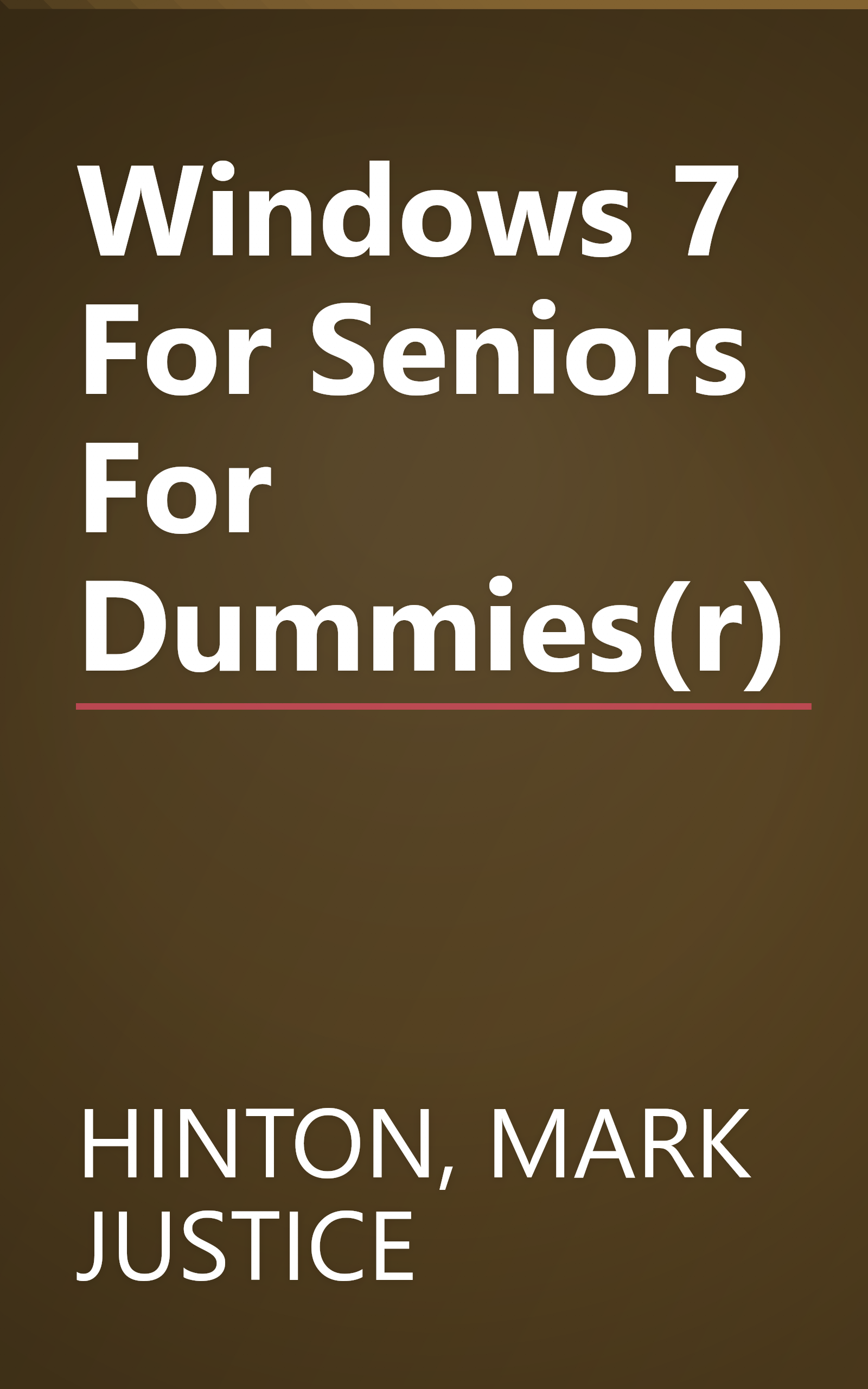 Windows 7 For Seniors For Dummies(r) book cover