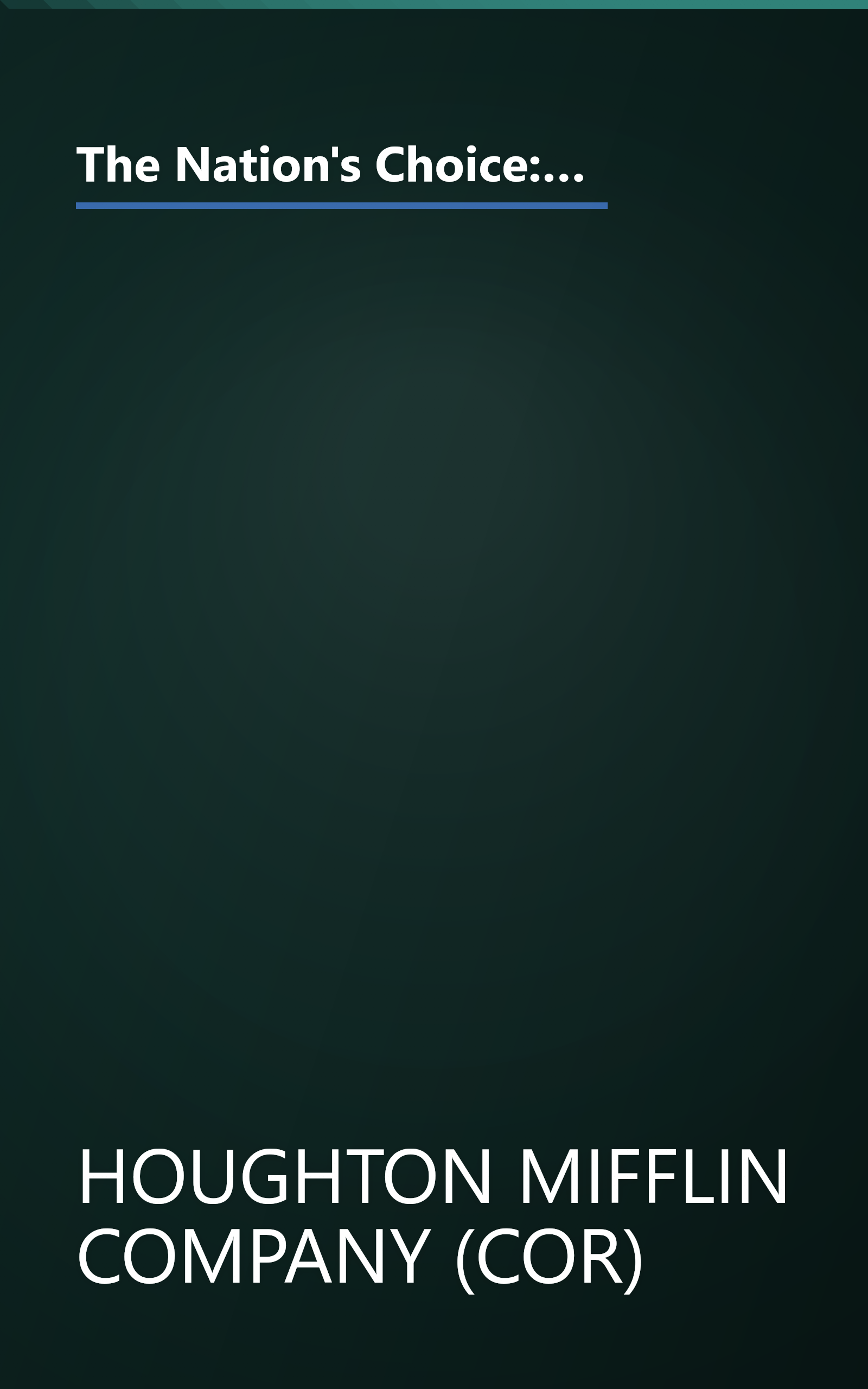 The Nation's Choice: Theme Paperbacks on Level Theme 1 Grade 5 Drylongso (Houghton Mifflin Reading: The Nation's Choice) book cover