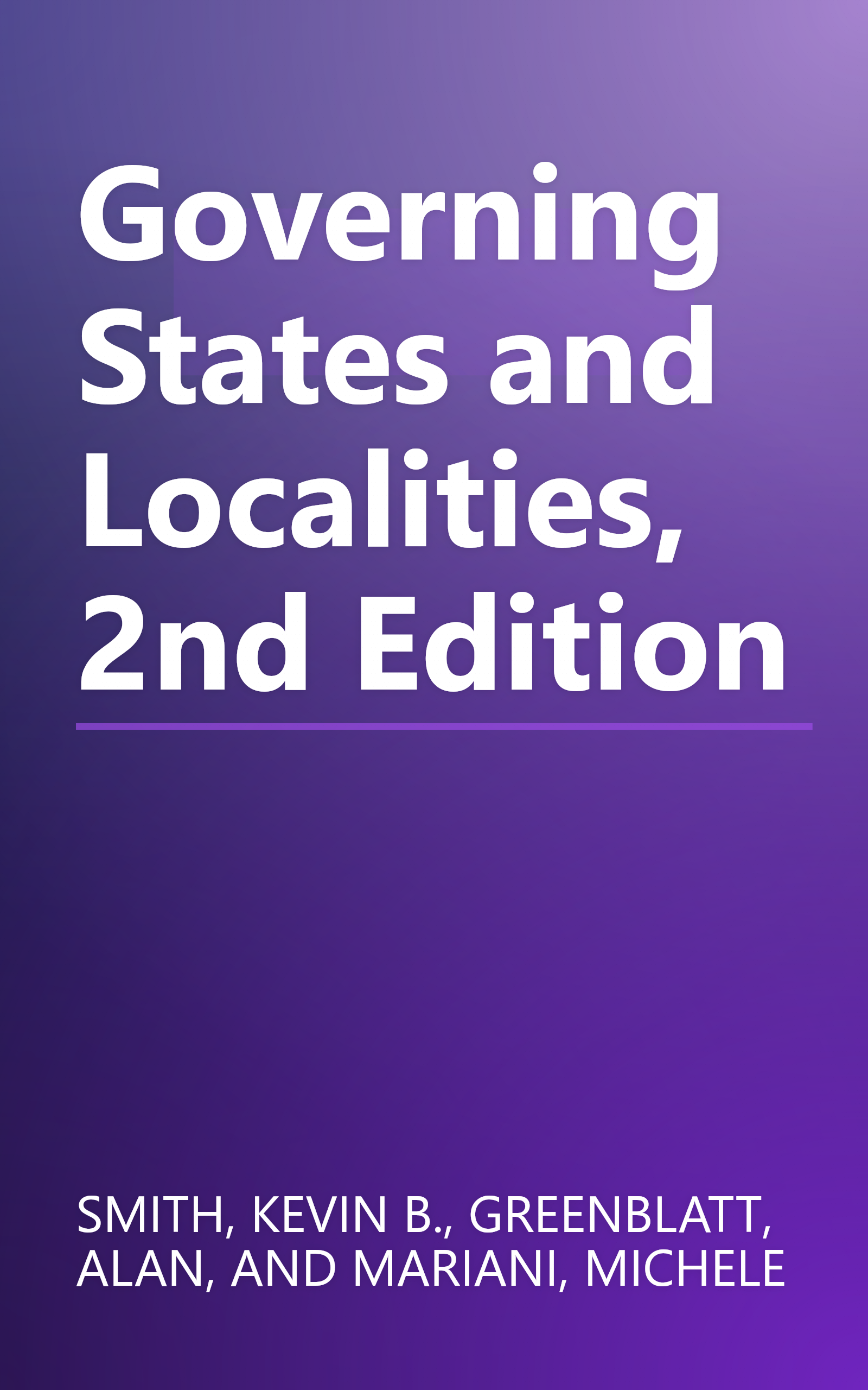 Governing States and Localities, 2nd Edition book cover