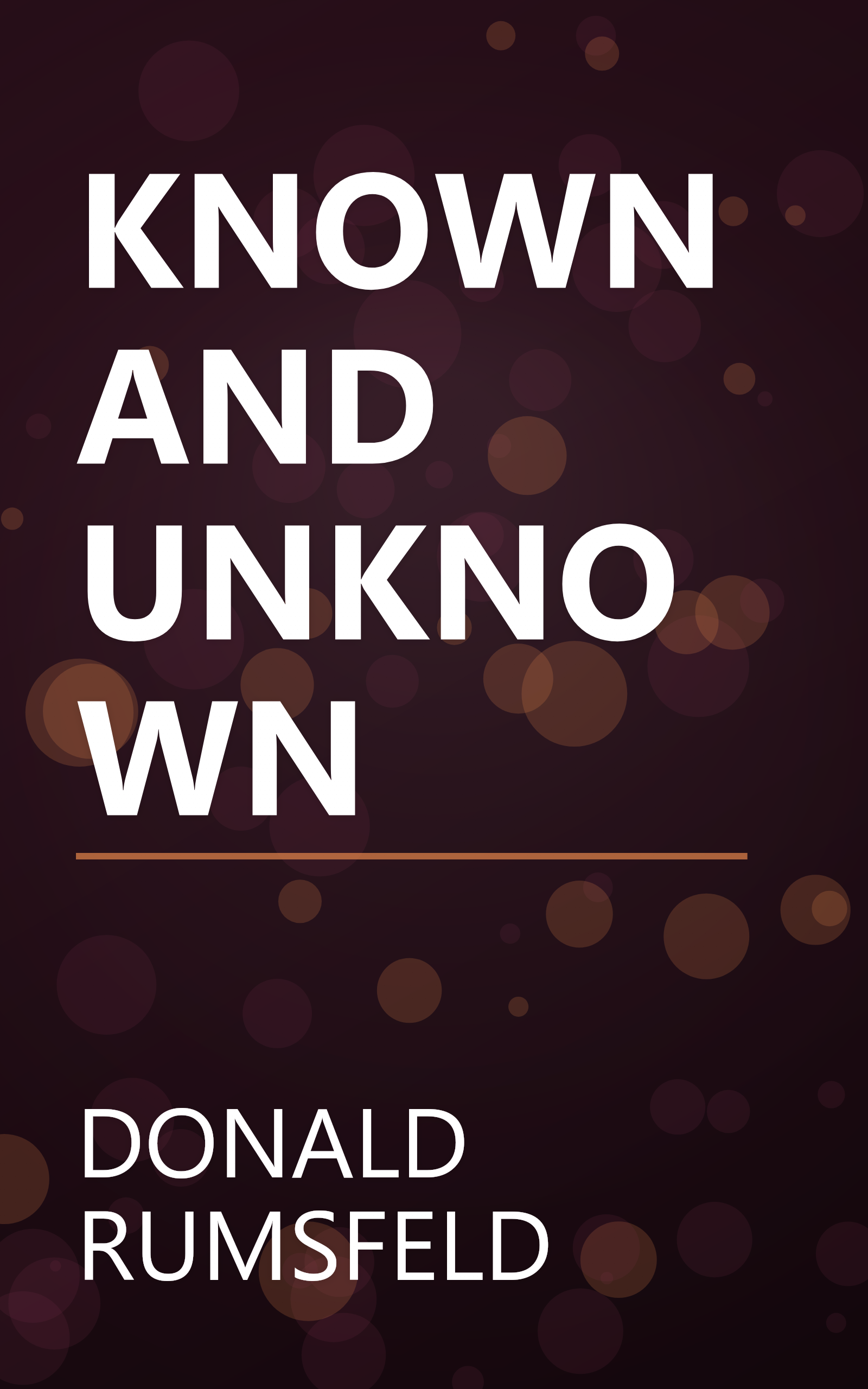 KNOWN AND UNKNOWN book cover