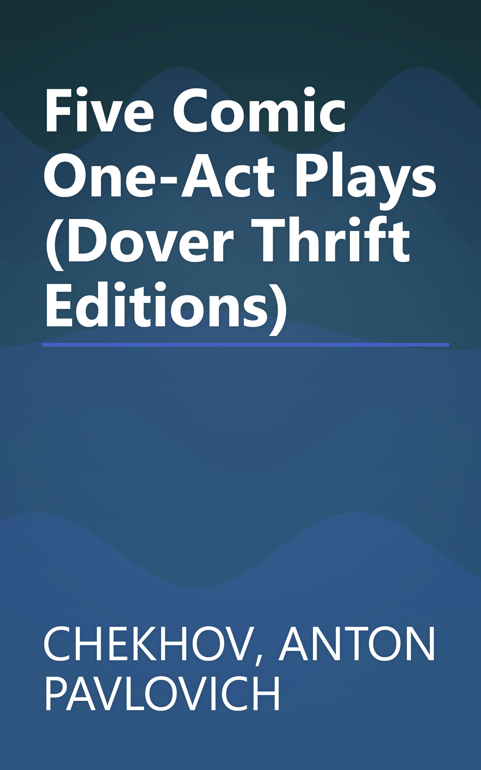 Five Comic One-Act Plays (Dover Thrift Editions) book cover