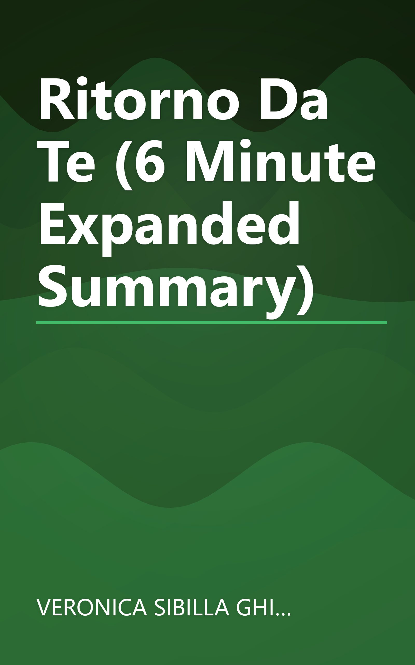 Ritorno Da Te (6 Minute   Expanded Summary) book cover