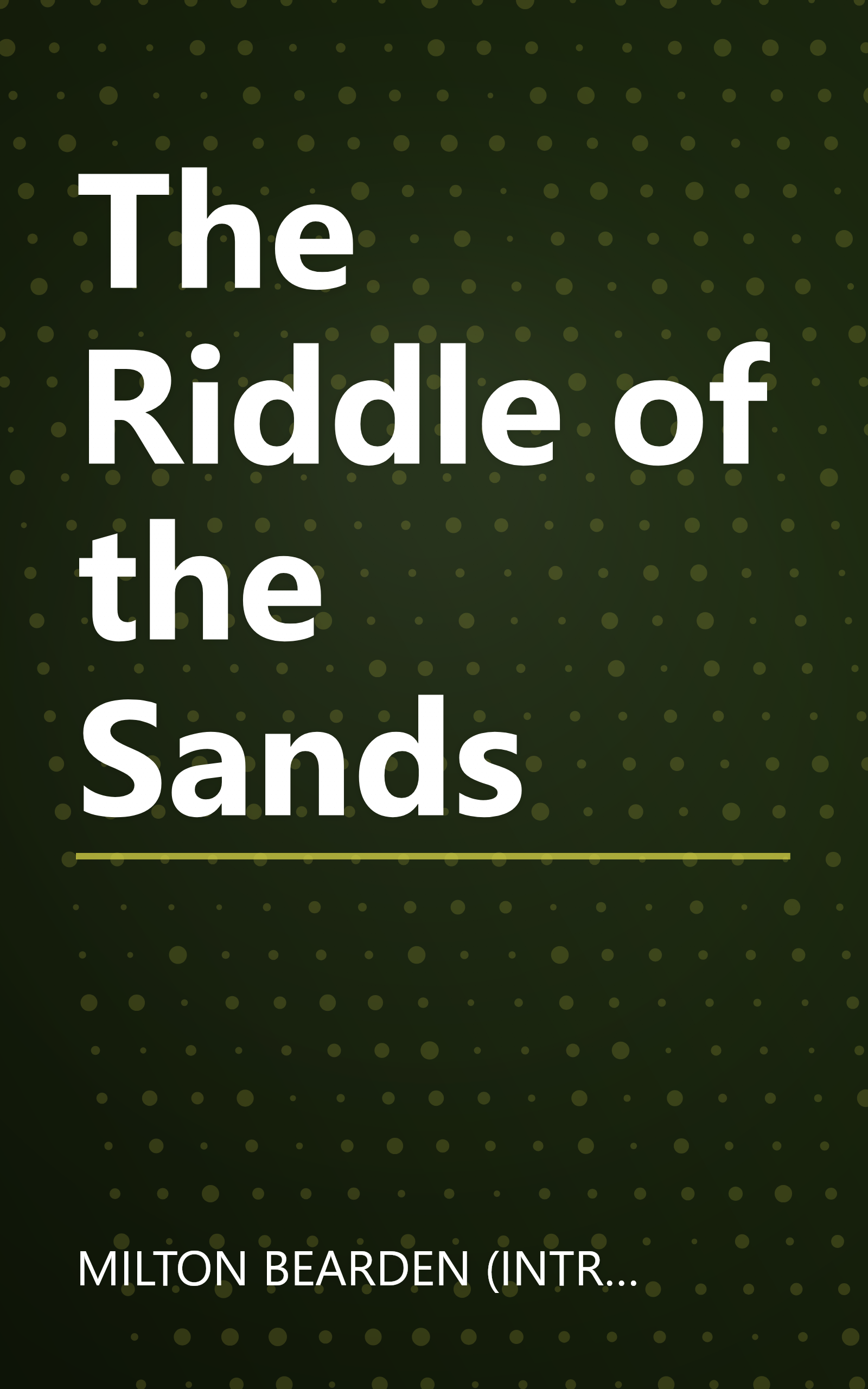The Riddle of the Sands book cover