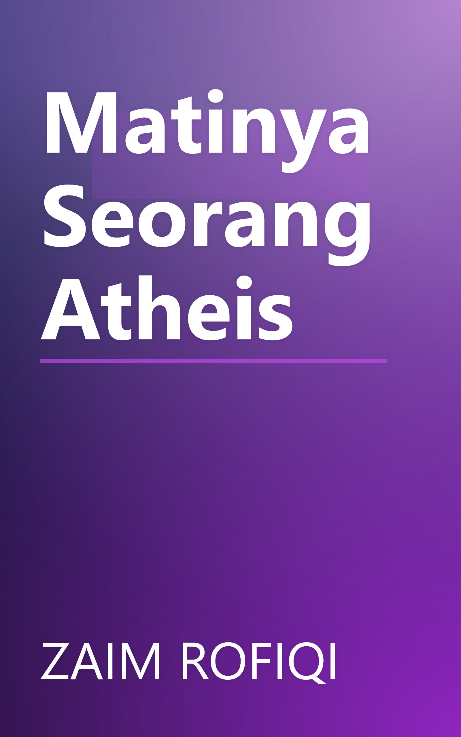 Matinya Seorang Atheis book cover
